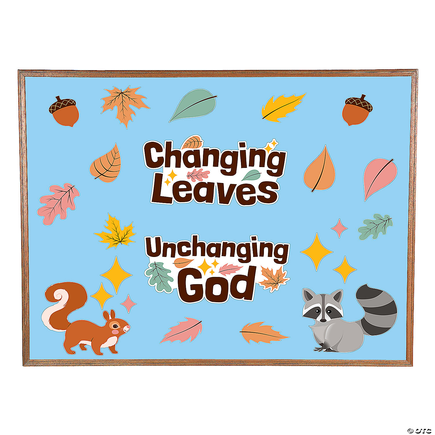 Religious Fall Changing Leaves Mini Classroom Bulletin Board Set