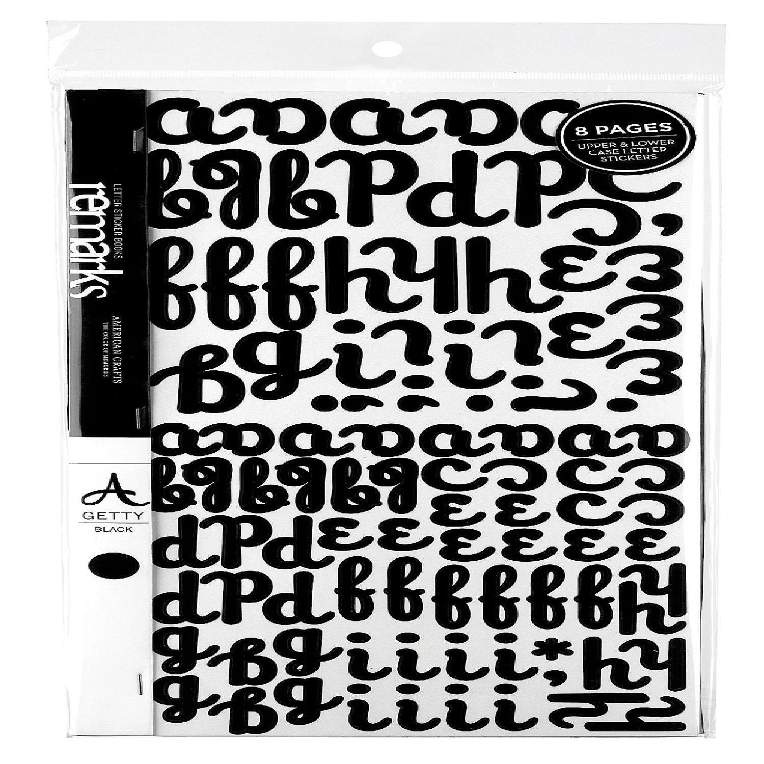 Remarks Sticker Book-Large-Getty Getty-Black | Oriental Trading