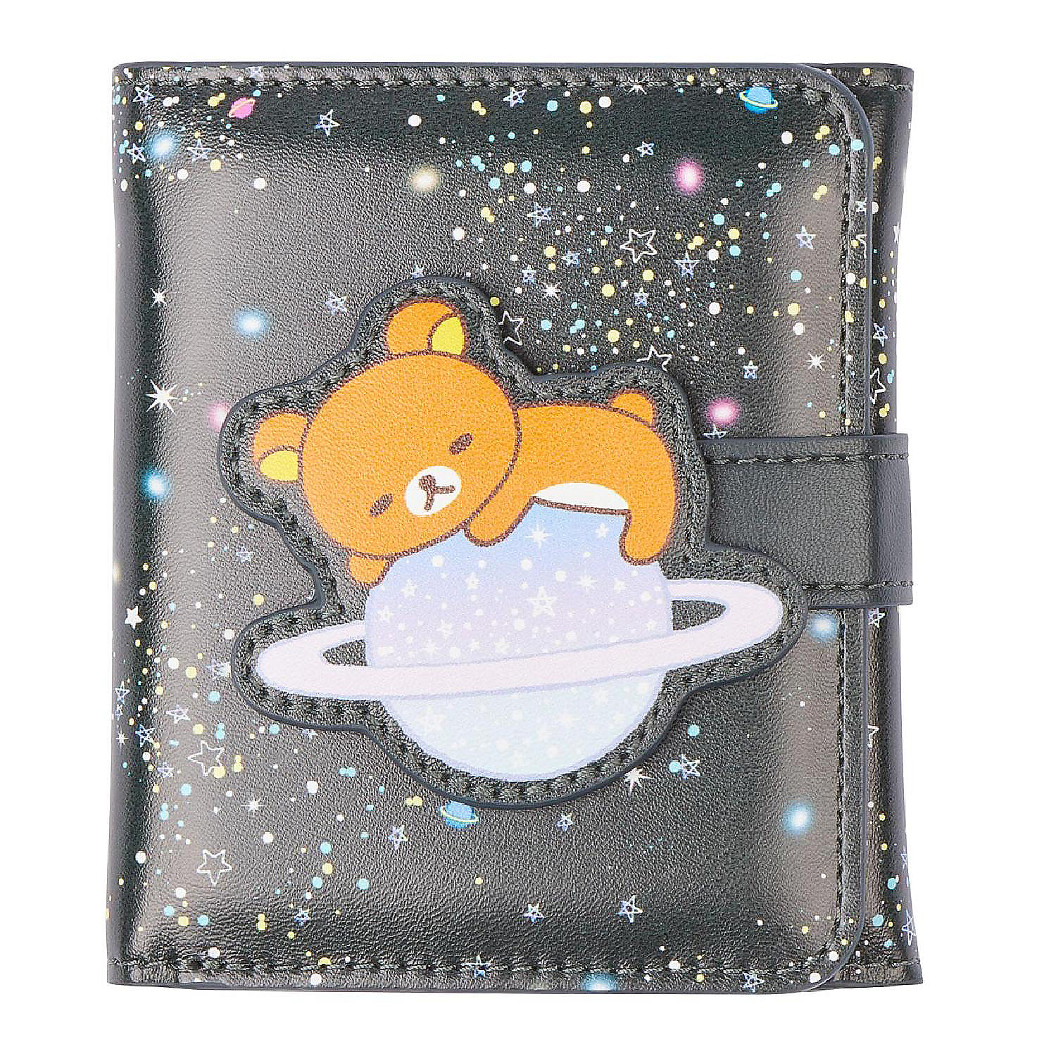 Rilakkuma Space Pu Leather Tri Fold Wallet Pouch