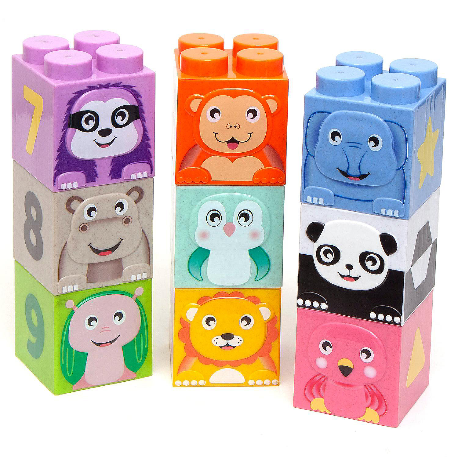 Roo Crew: Cute Animal Construction Blocks - 9 Pieces | Oriental Trading