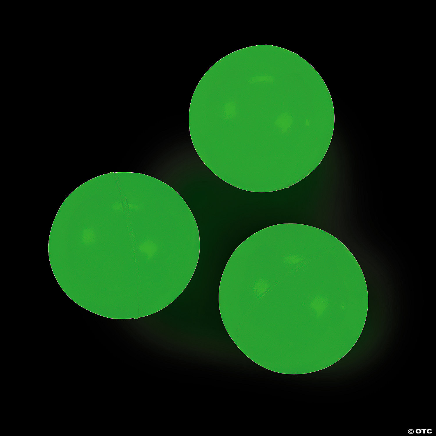 Rubber Glow-in-the-Dark Bouncing Balls