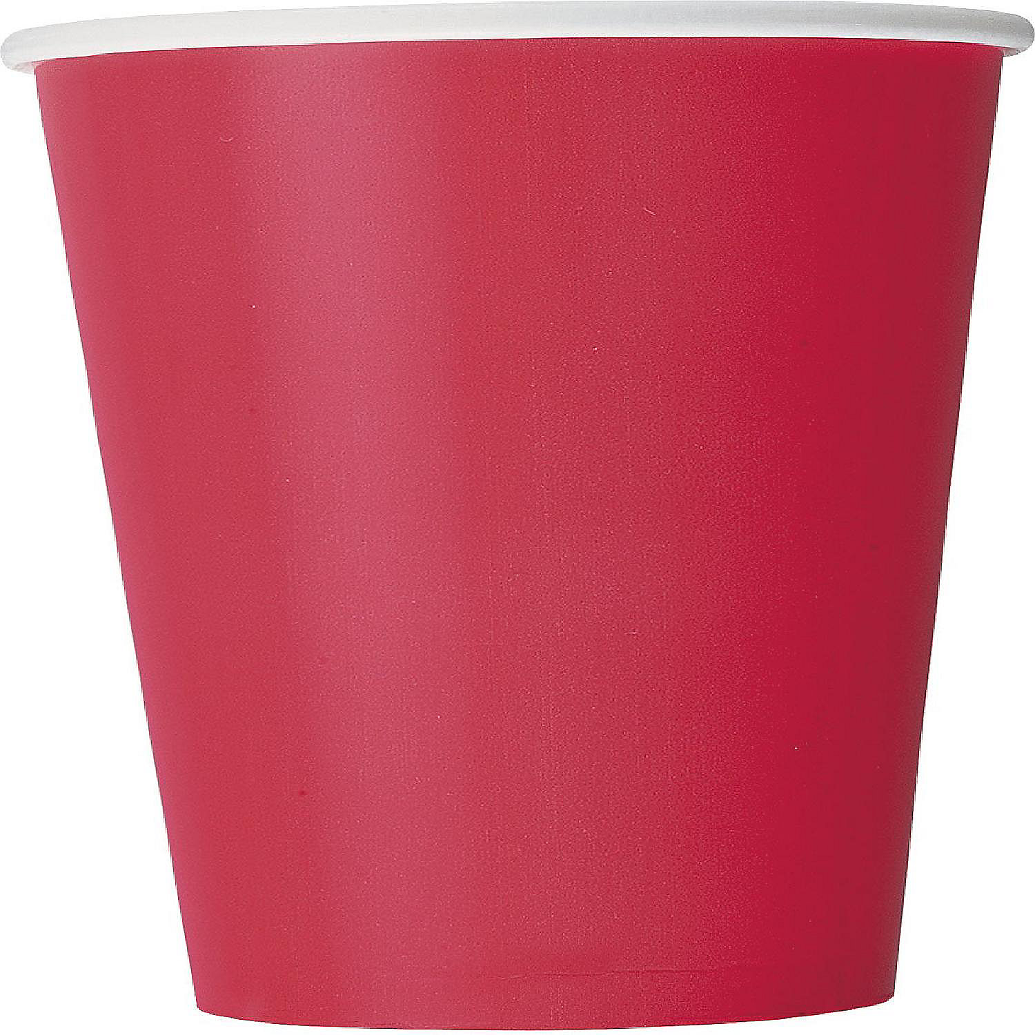Ruby Red Solid 9oz Paper Cups - 8ct | Oriental Trading