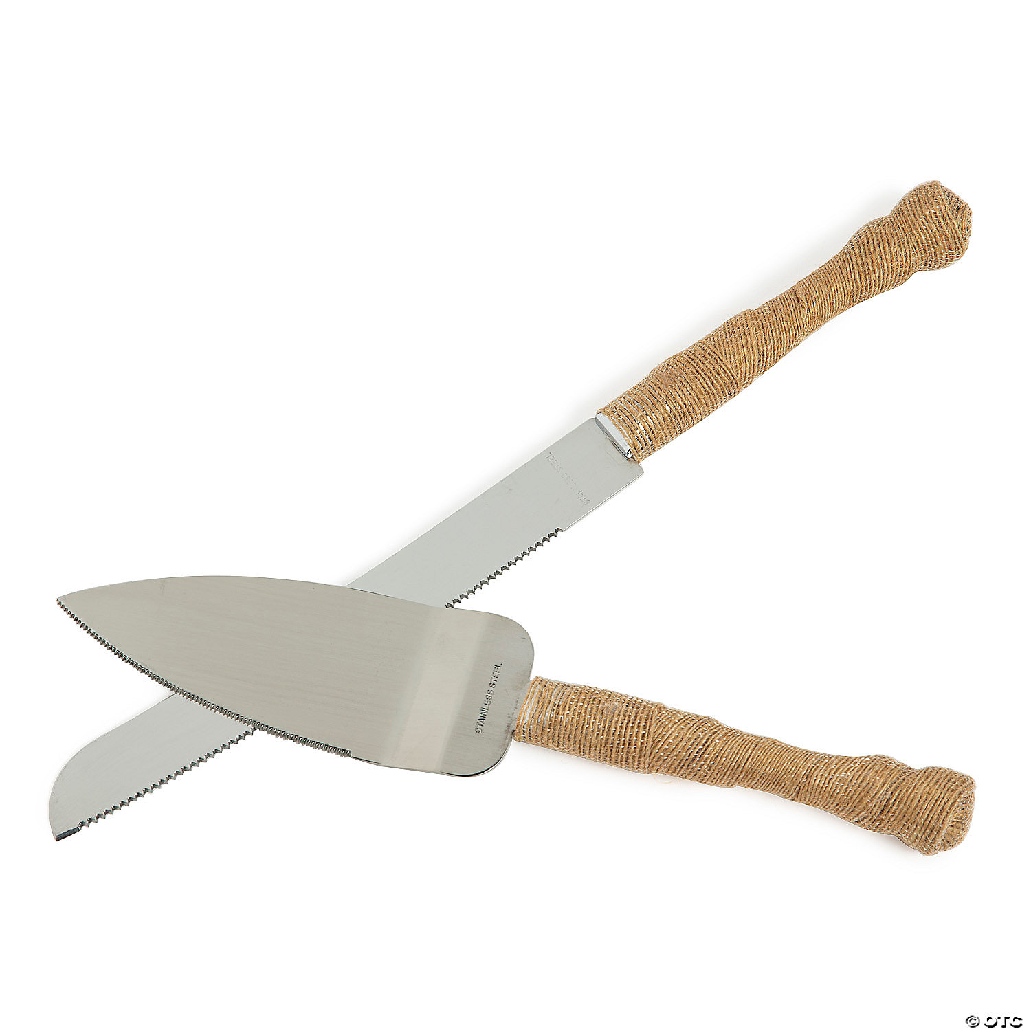 Rustic Wedding Cake Knife & Cake Server Set - 2 Pc.