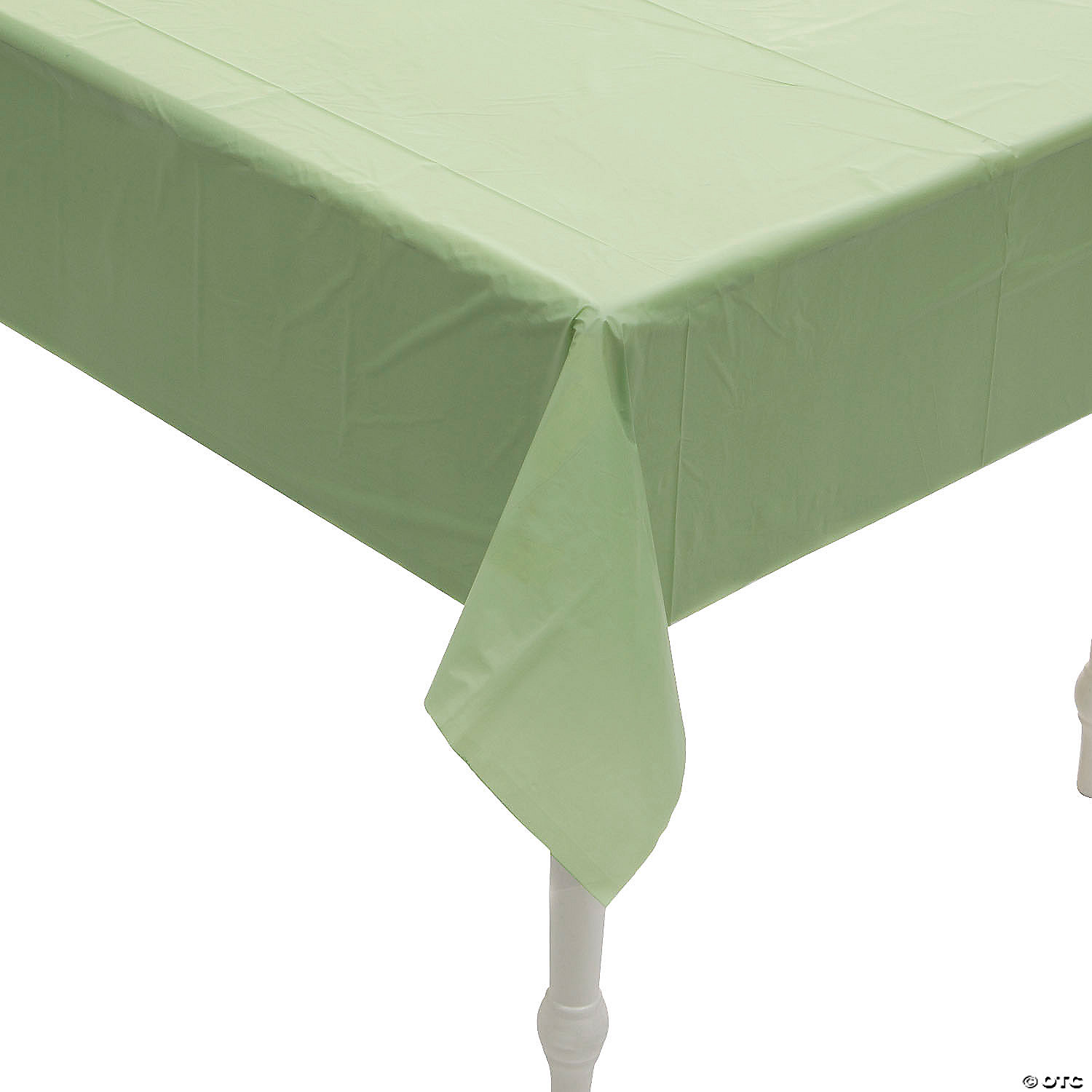 Sage Green Rectangle Disposable Plastic Tablecloth