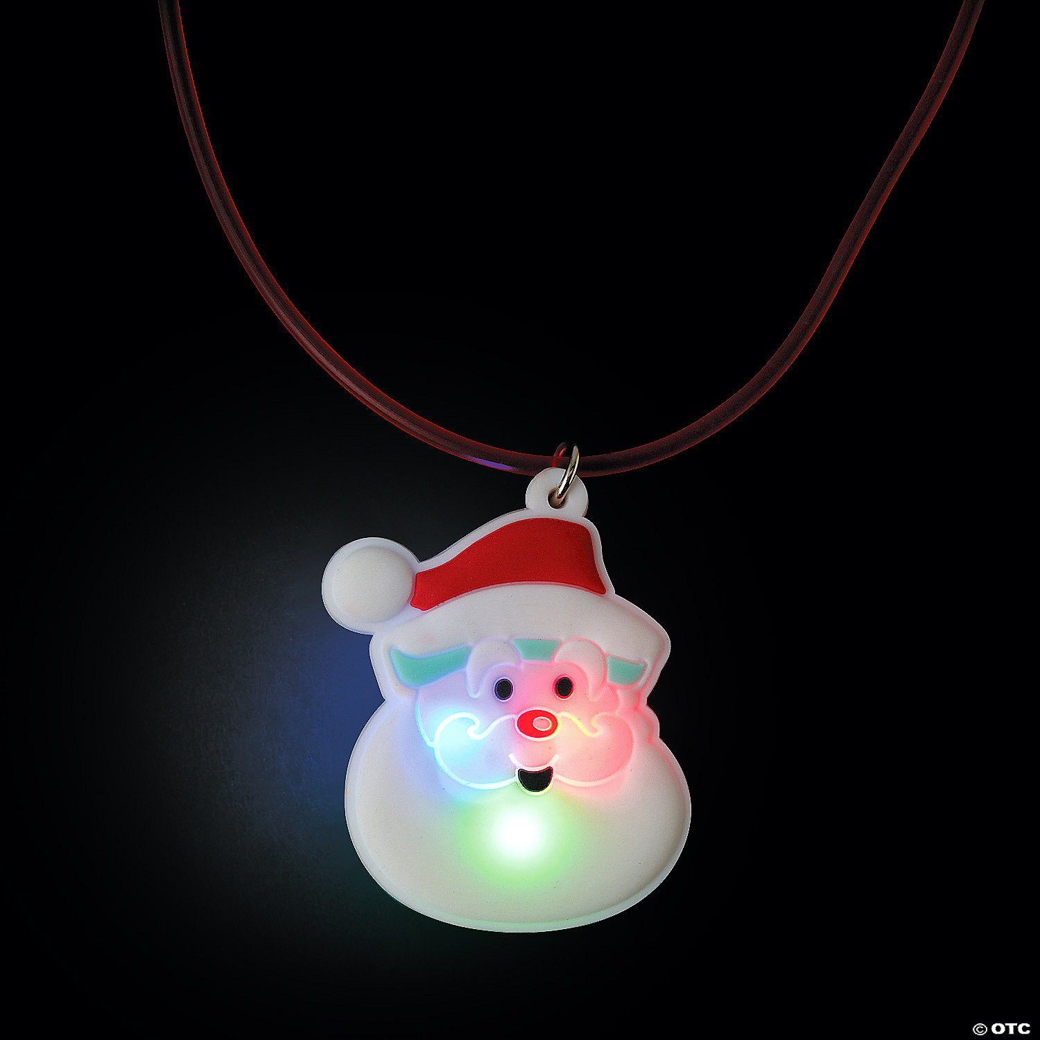 Santa Light-Up Necklaces - 12 Pc.