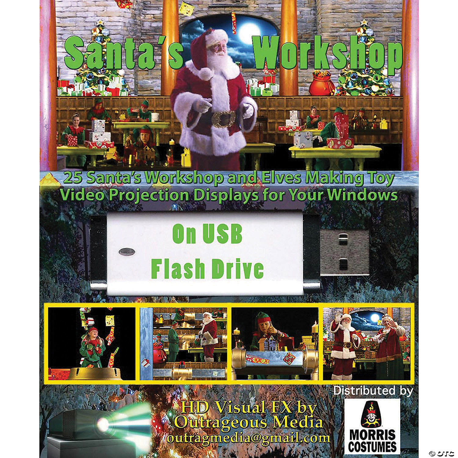 Santa's Workshop Digital Christmas Decoration | Oriental Trading