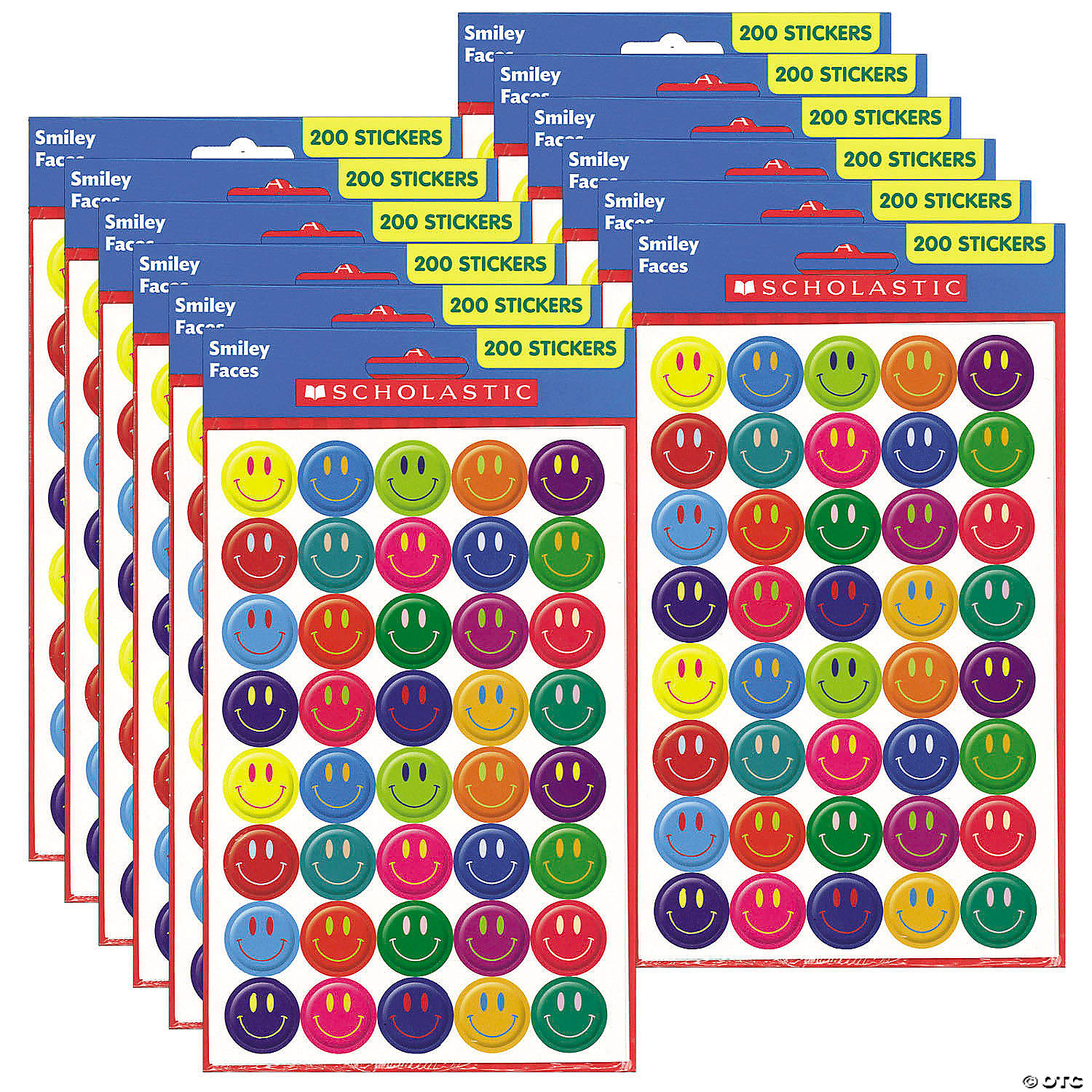 Scholastic Teaching Solutions Smiley Faces Stickers, 200 Per Pack, 12 ...