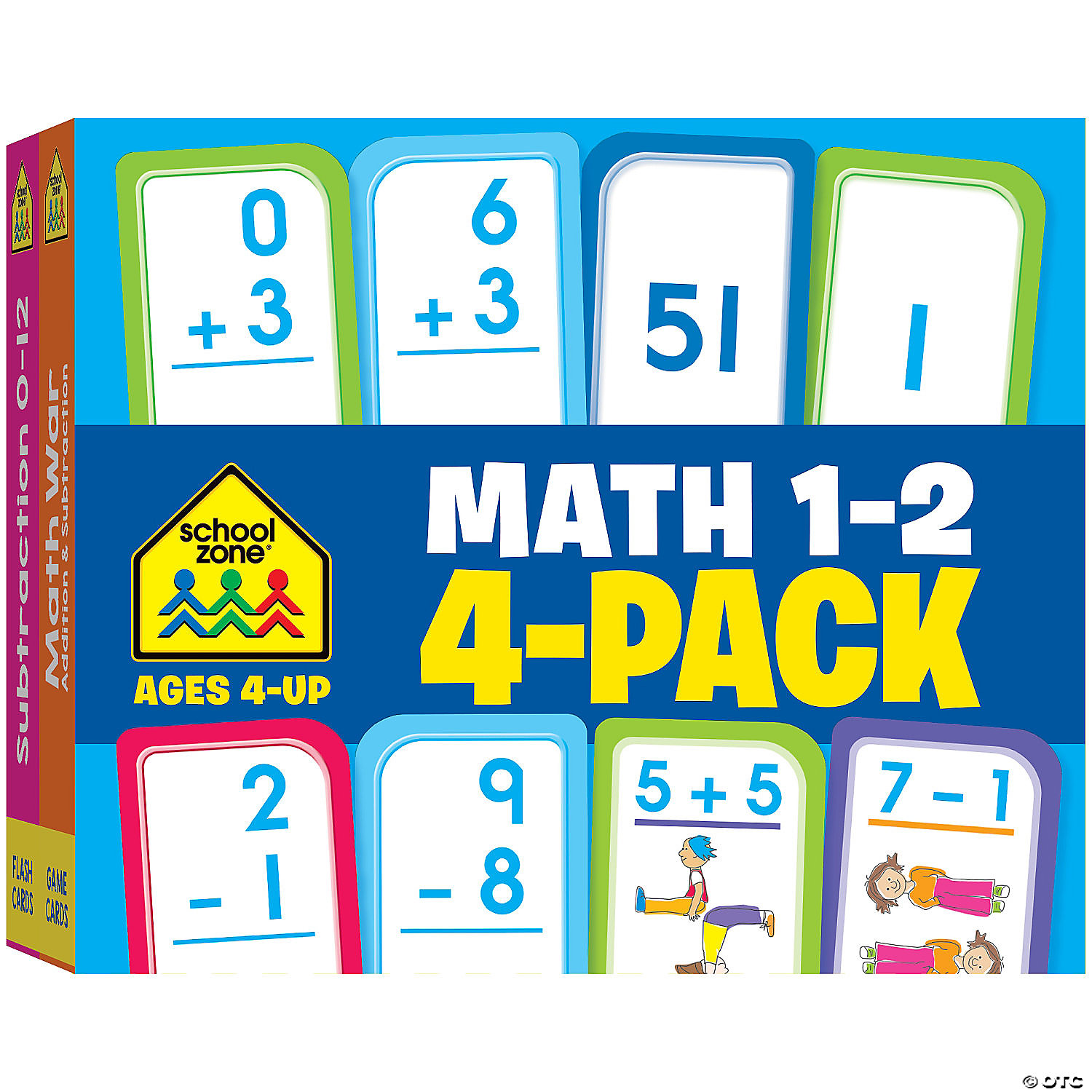 School Zone Publishing Math 1-2 Flash Card, 4-Pack | Oriental Trading