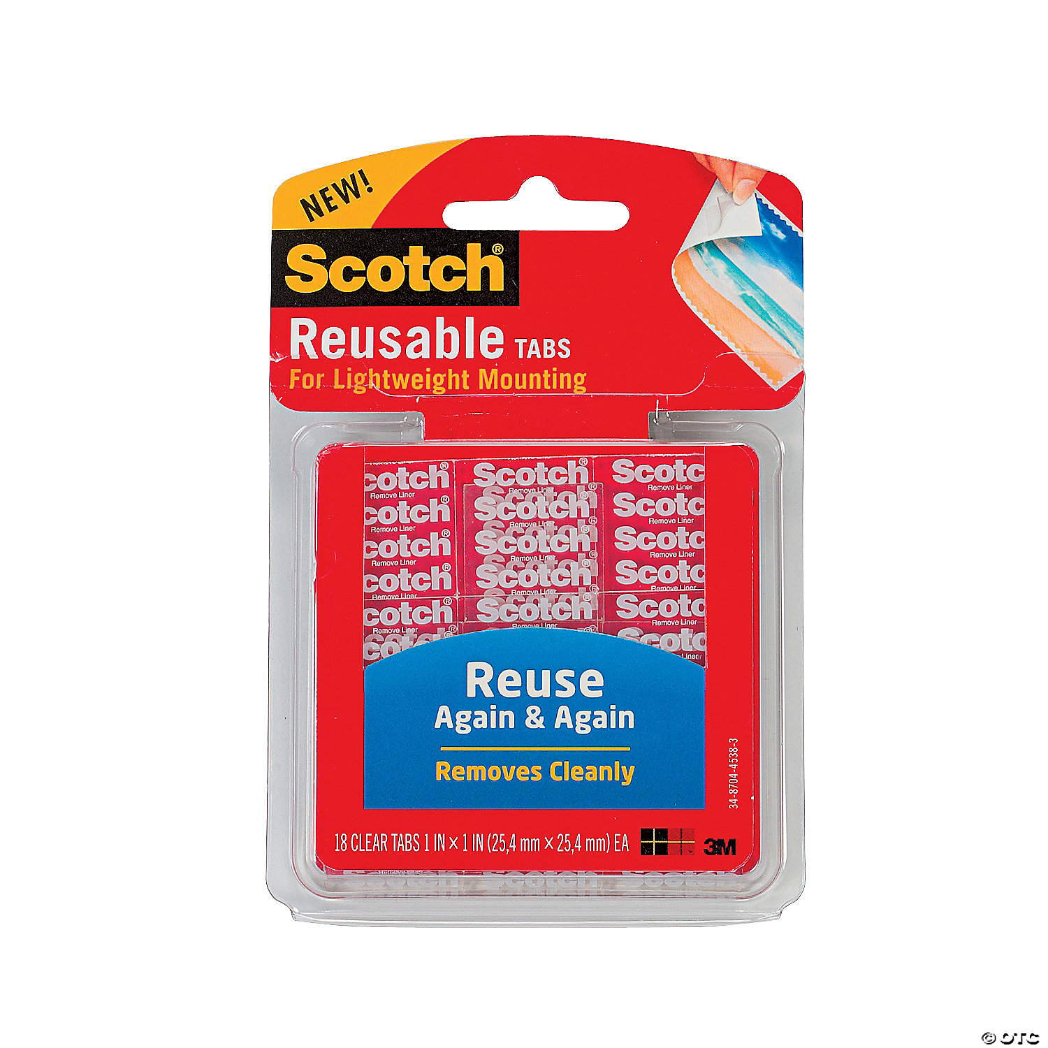 SCOTCH REUSABLE TABS 1" X 1" | Fun Express