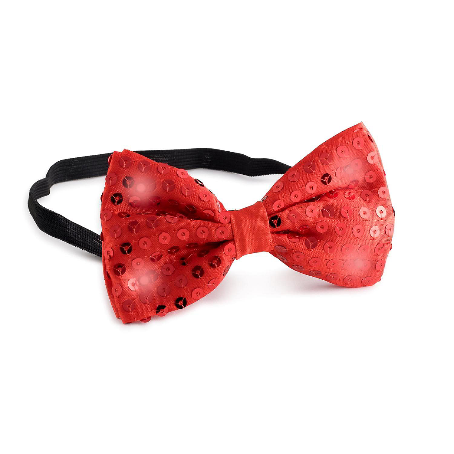 Sequin Bow Tie with LED Lights - Red | Oriental Trading