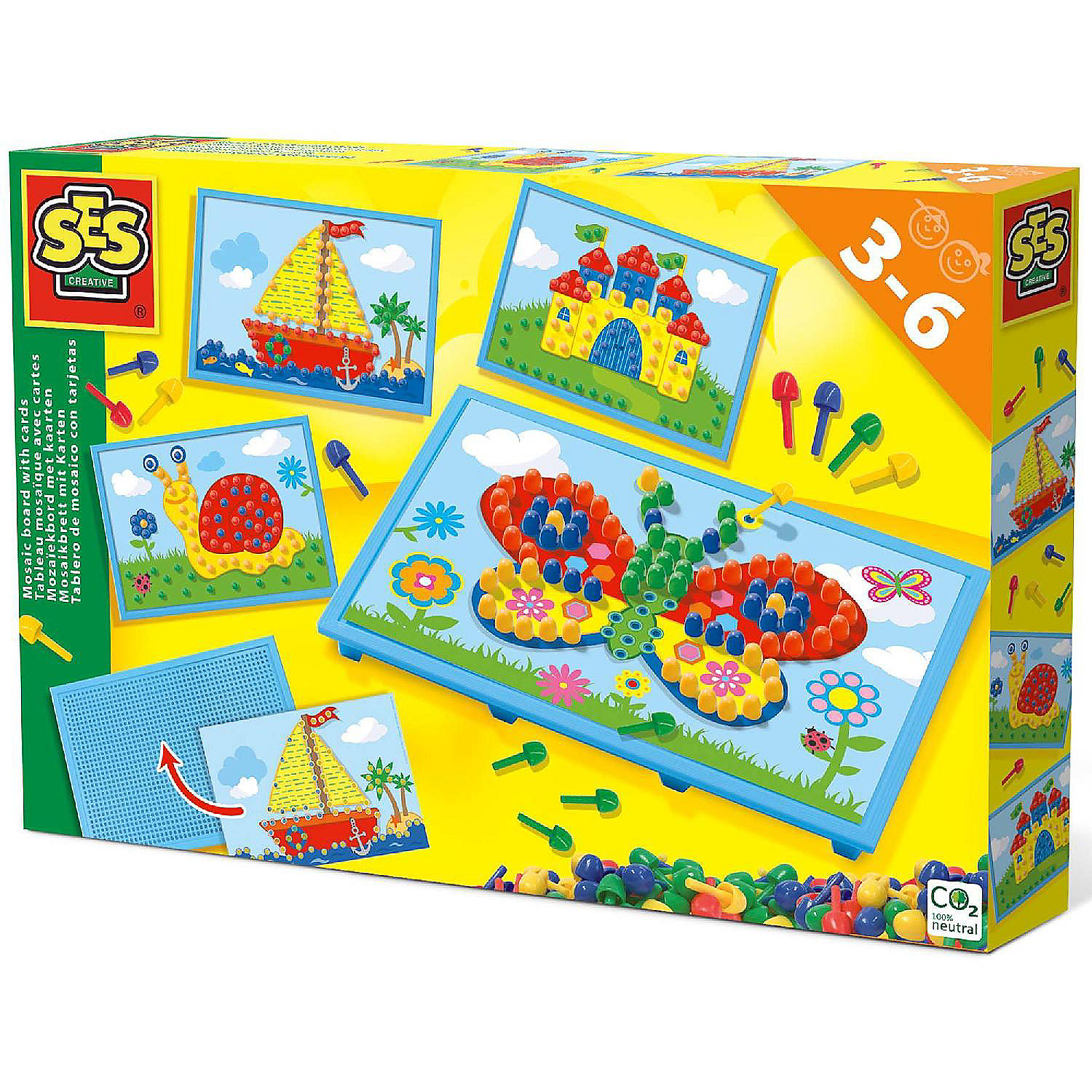 Ses Creative: Mosaic Board With Cards - Ages 3+