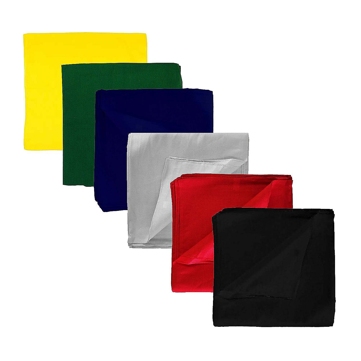 Set of 9 Solid 100% Polyester Unisex Bandanas | Oriental Trading