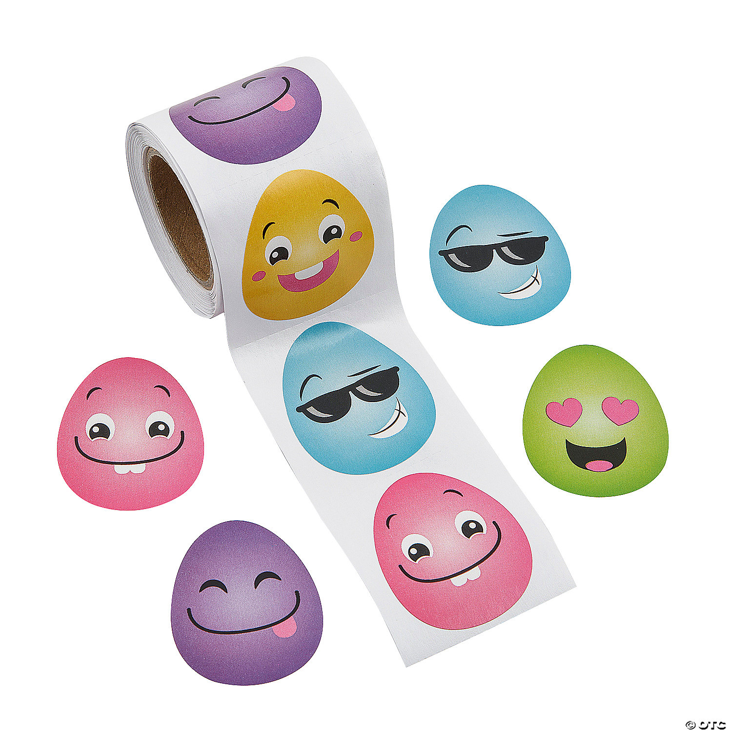 Silly Face Easter Eggs Sticker Roll | Fun Express