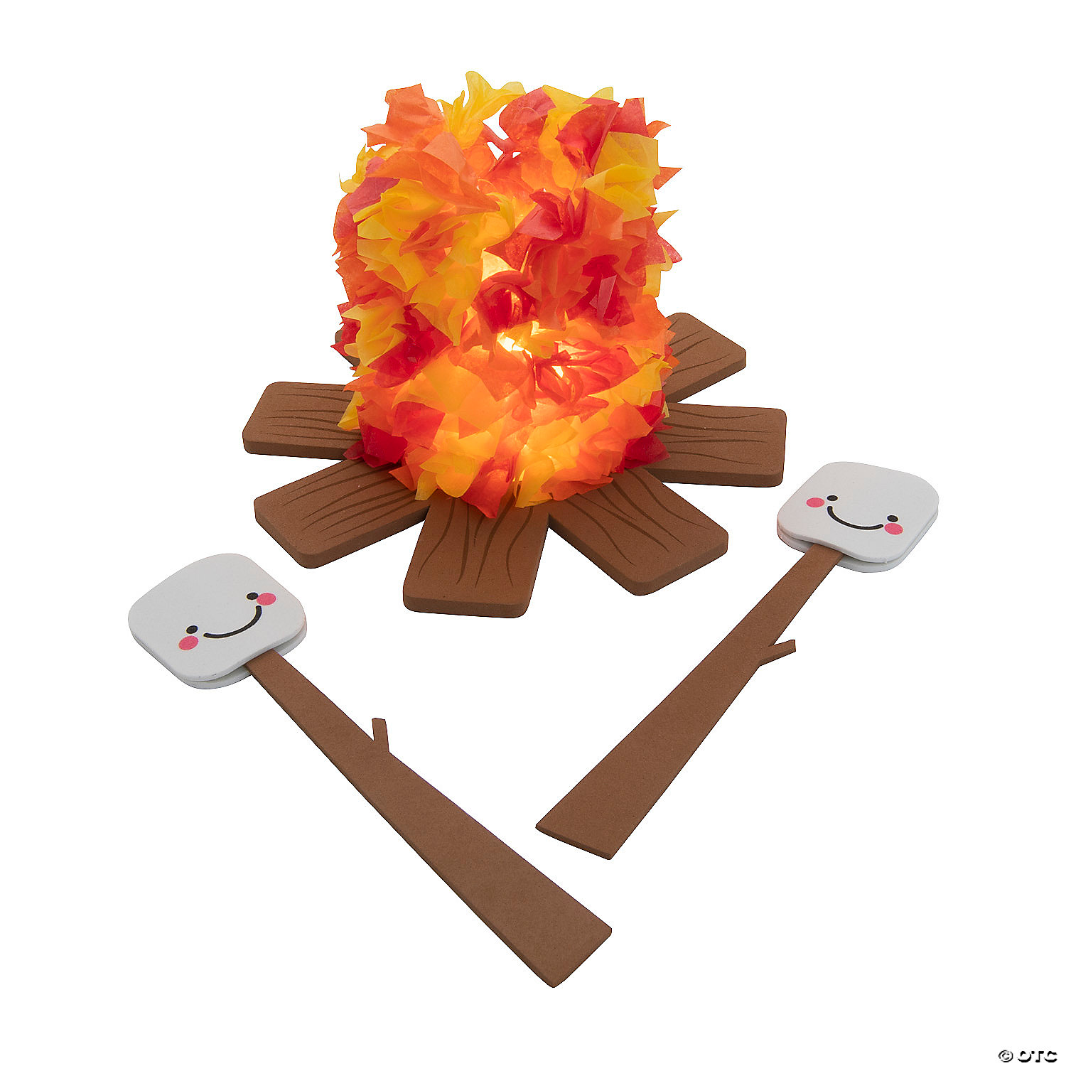 Silly Tissue Paper Campfire Craft Kit - Makes 6 - Discontinued