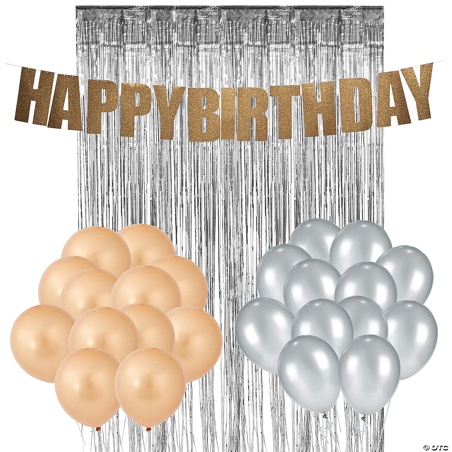 Silver & Gold Party Backdrop Decorating Kit - 39 Pc. | Oriental Trading