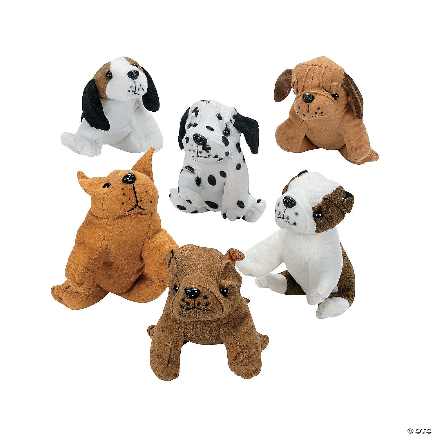 Sitting Stuffed Dogs