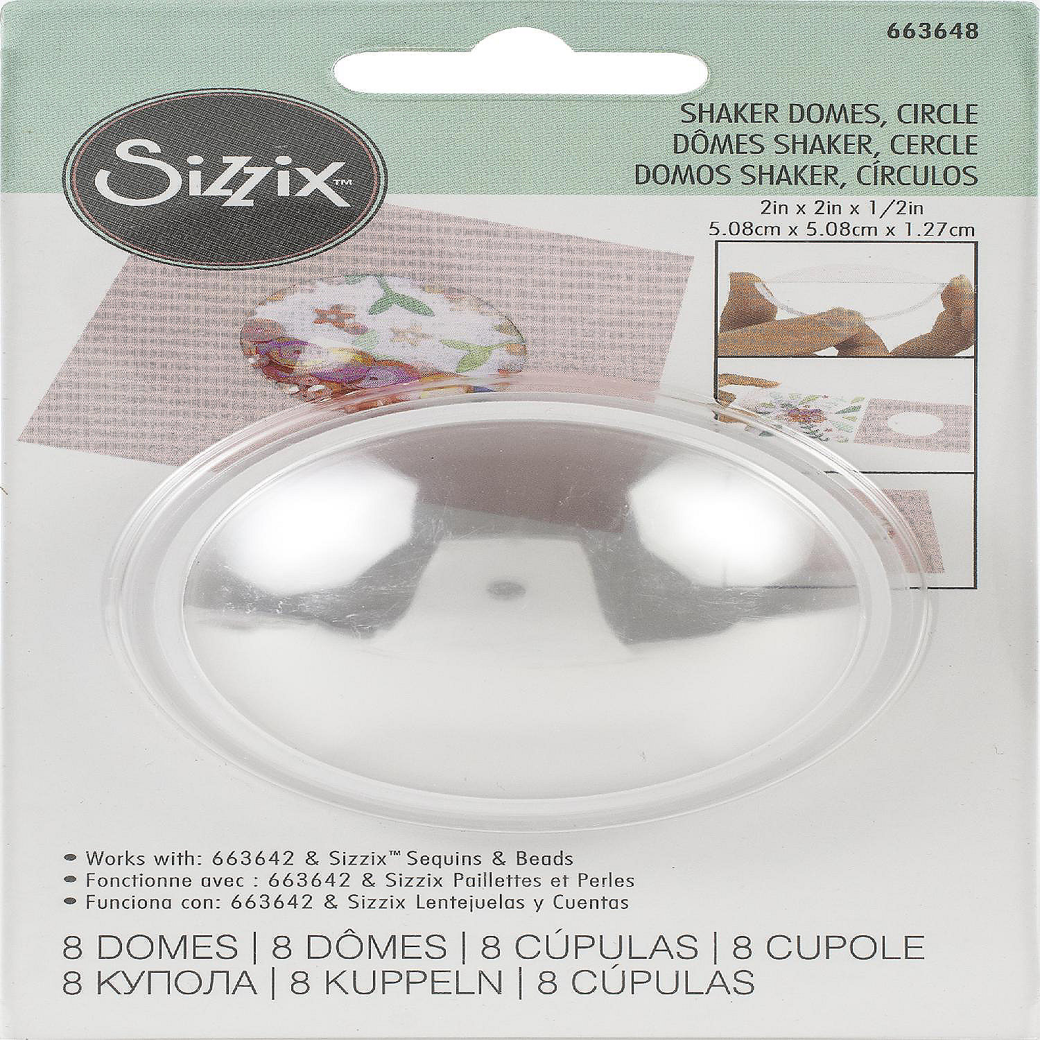 Sizzix Making Essentials Shaker Domes-Circle 2", 8/Pkg | Oriental Trading