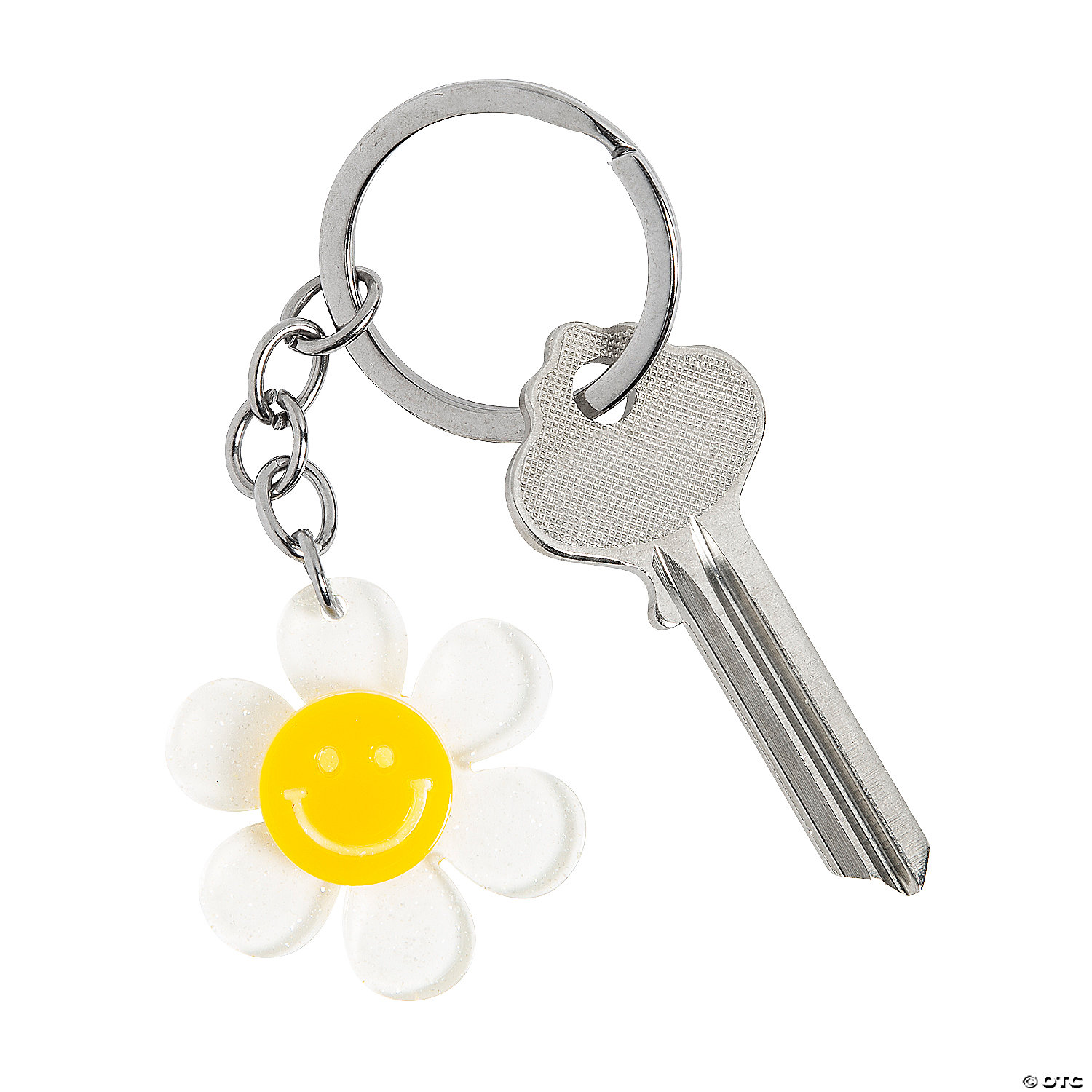 Smile Face Daisy Keychains - 12 Pc. - Discontinued
