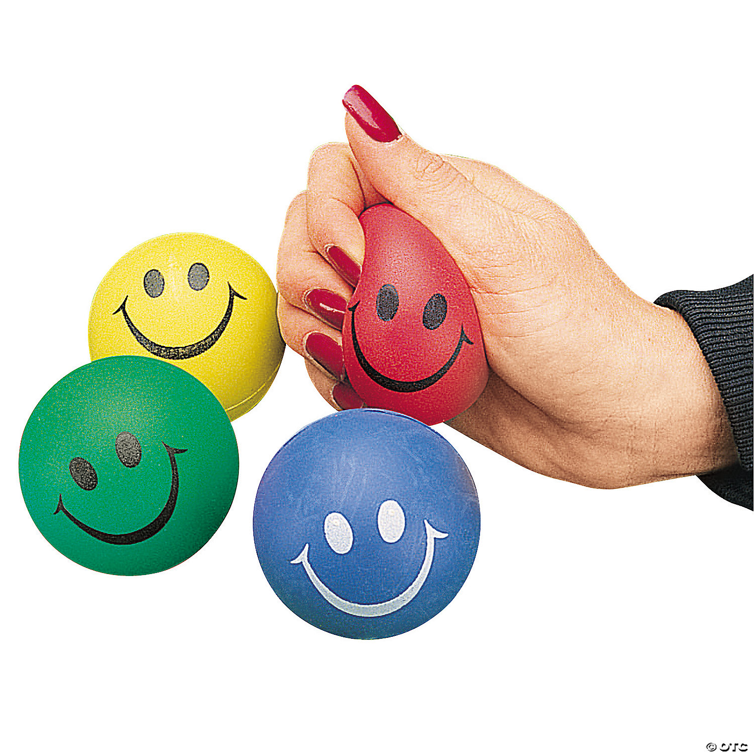 Smile Face Stress Balls - 12 Pc.