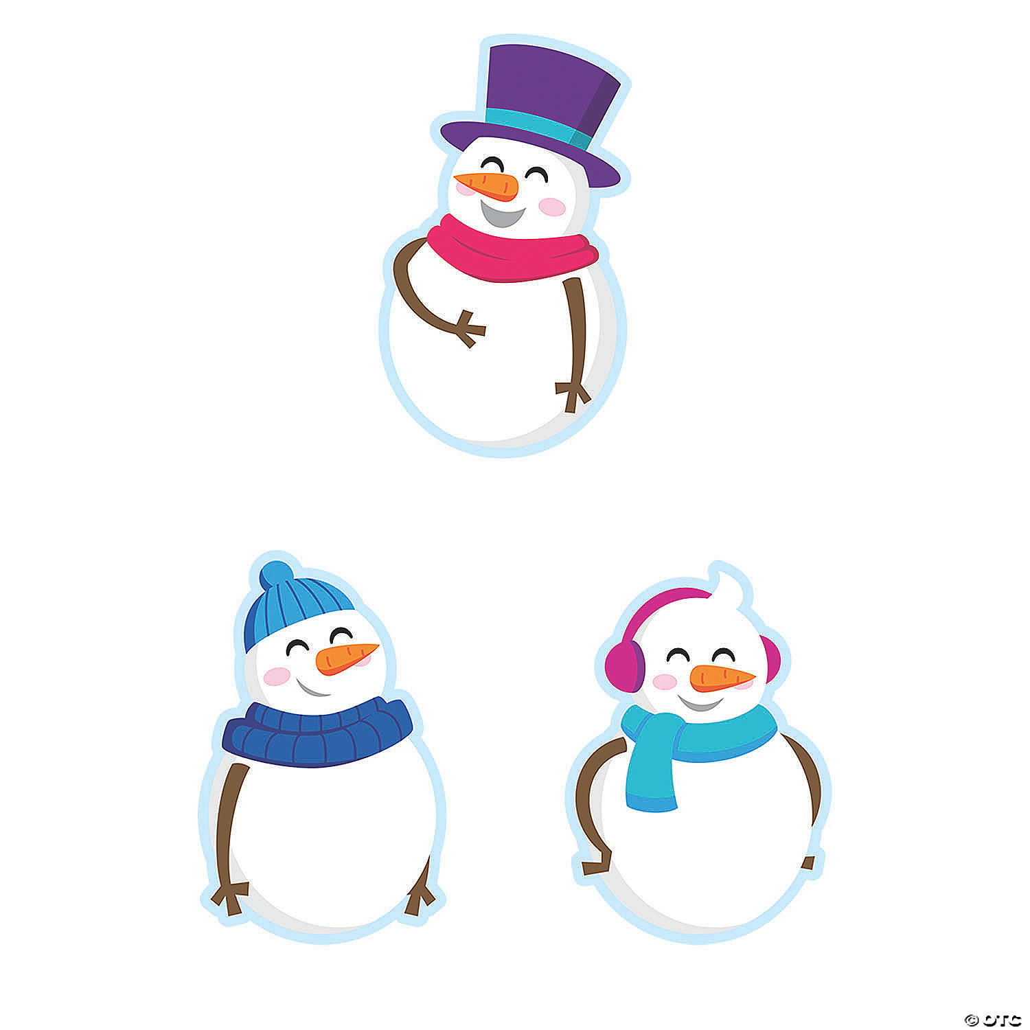 Snowmen Bulletin Board Cutouts - 48 Pc.