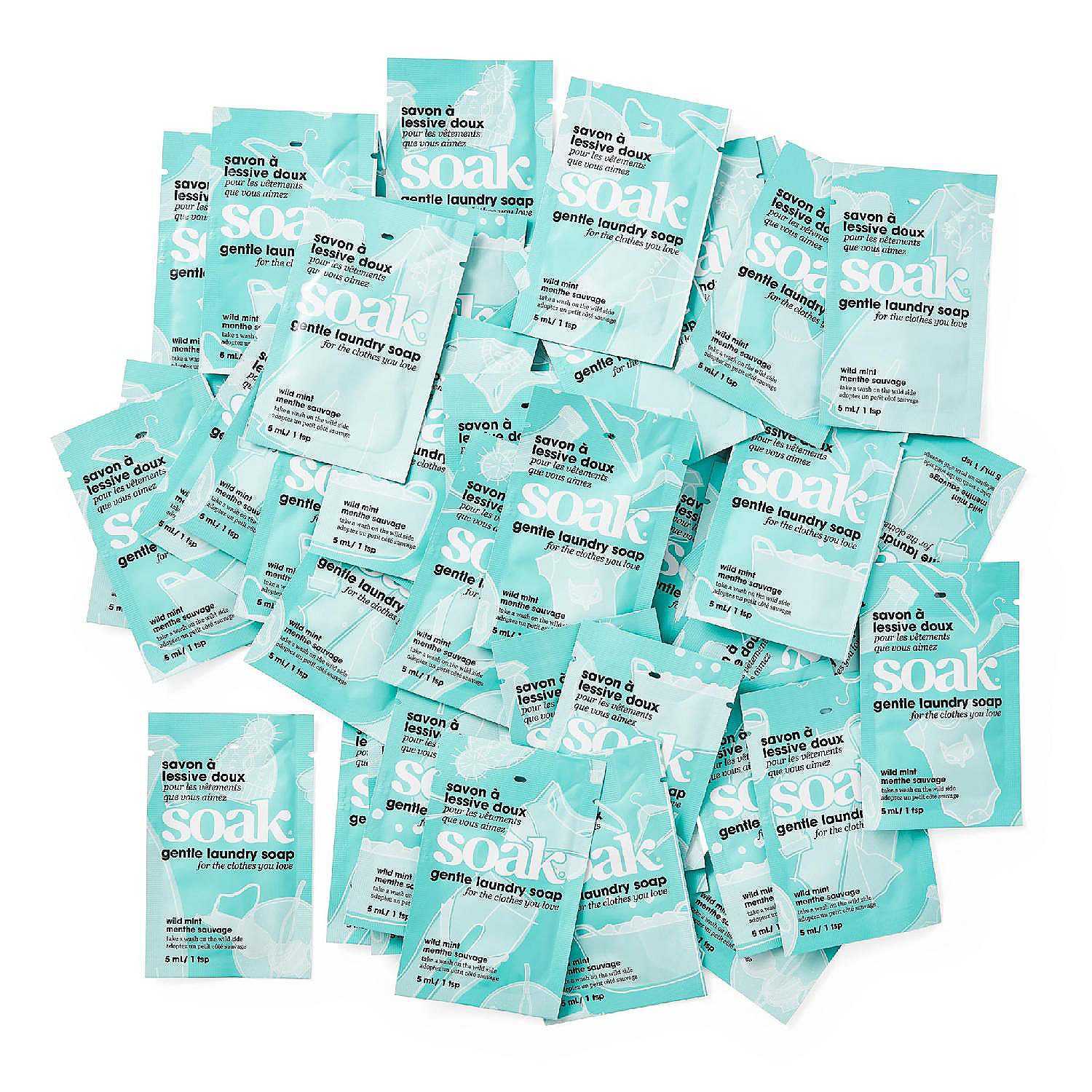 Soak Wash Single-Use Sample Size 48/Pkg-Wild Mint | Oriental Trading