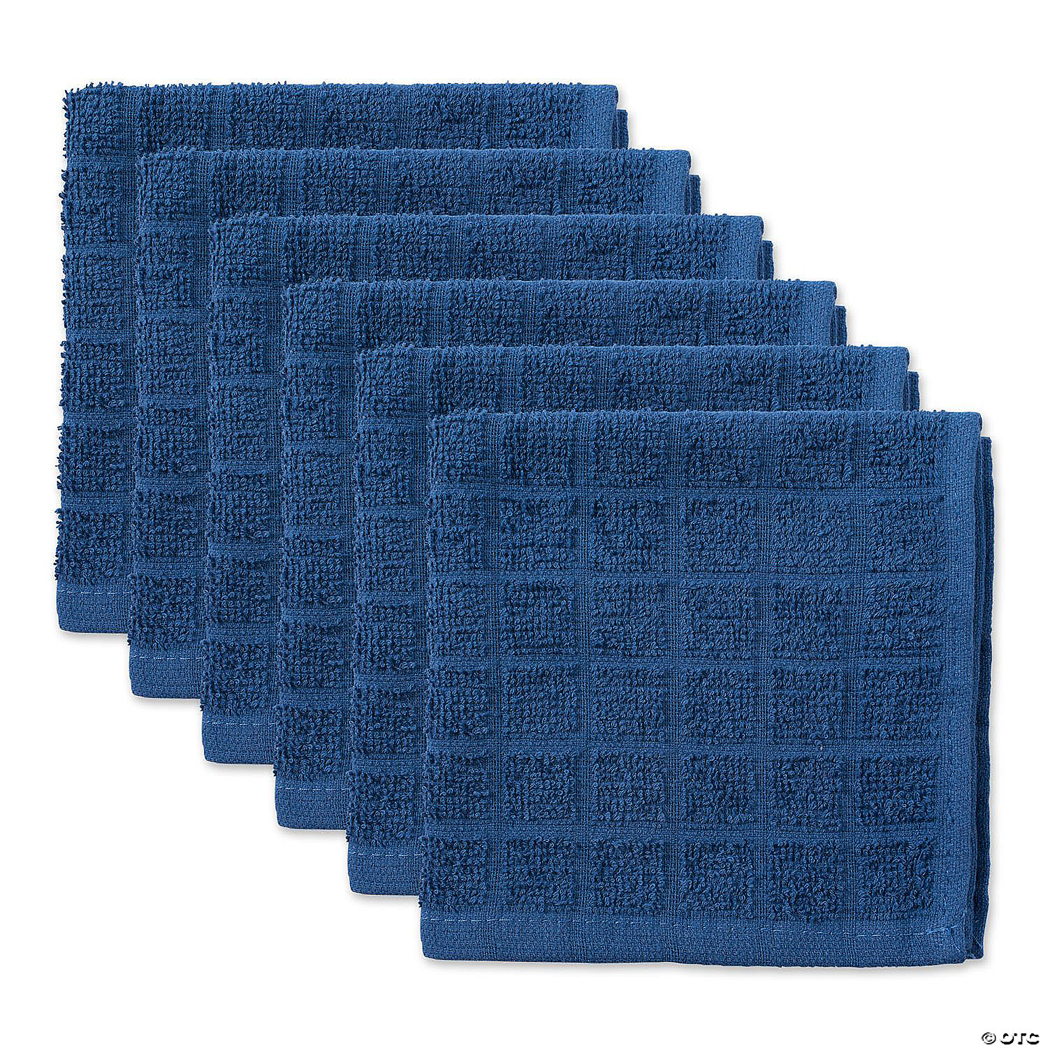Solid Blue Windowpane Terry Dishcloth (Set Of 6) | Oriental Trading