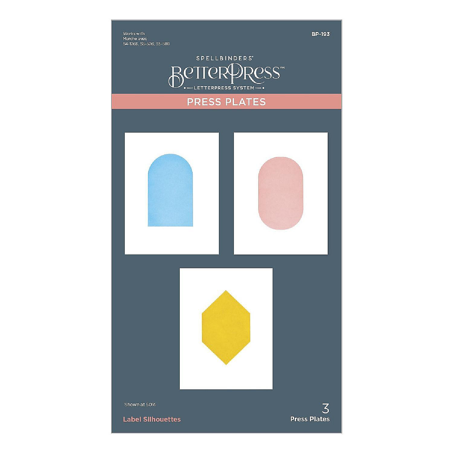 Spellbinders BetterPress Letterpress Press Plate-Label Silhouettes ...