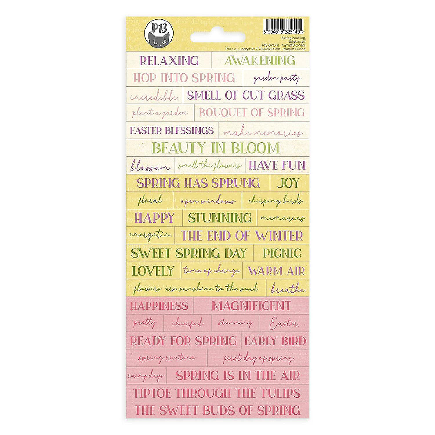 Spring Is Calling Cardstock Stickers 4"X9"-#01 | Oriental Trading