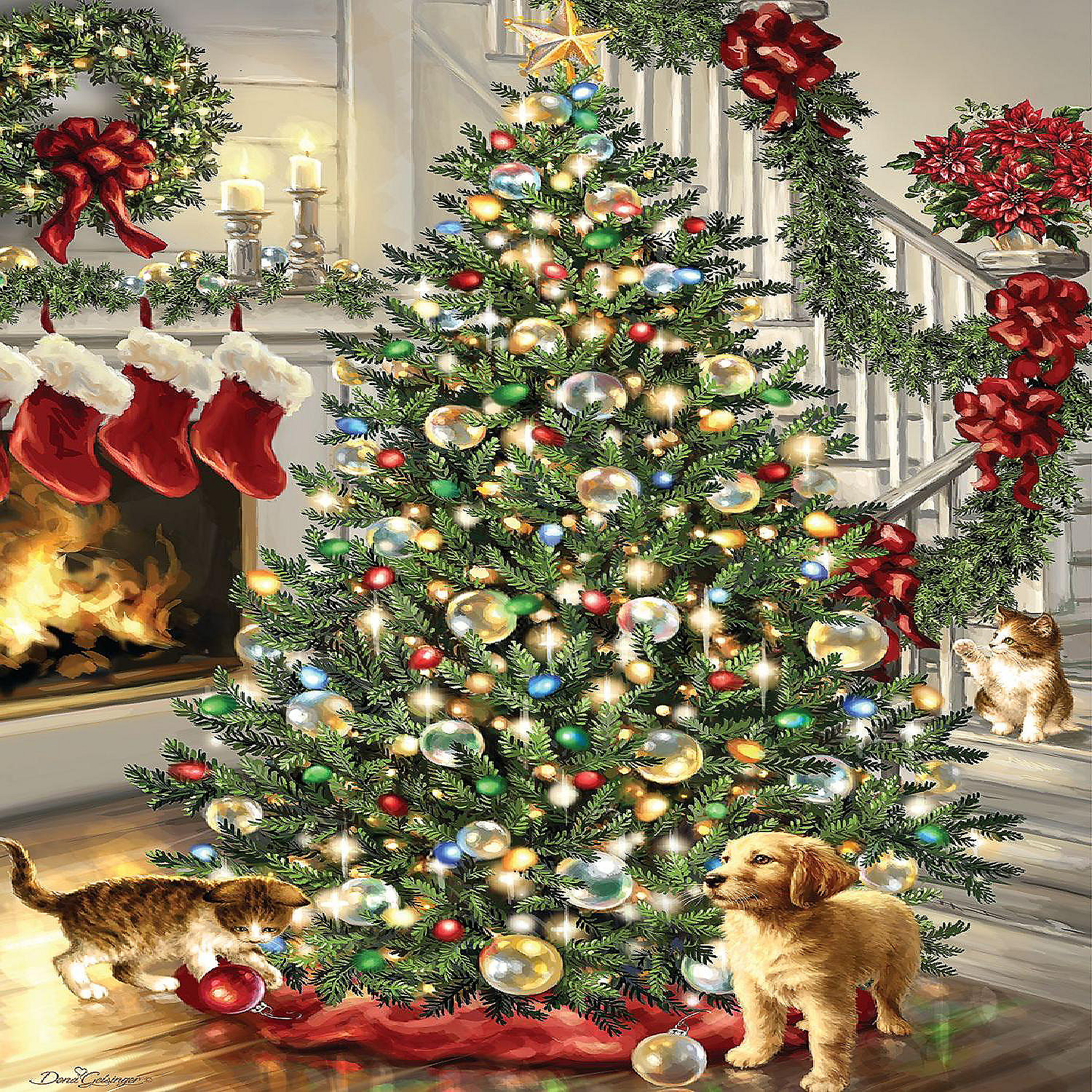 Springbok Christmas Pets 500 Piece Jigsaw Puzzle | Oriental Trading