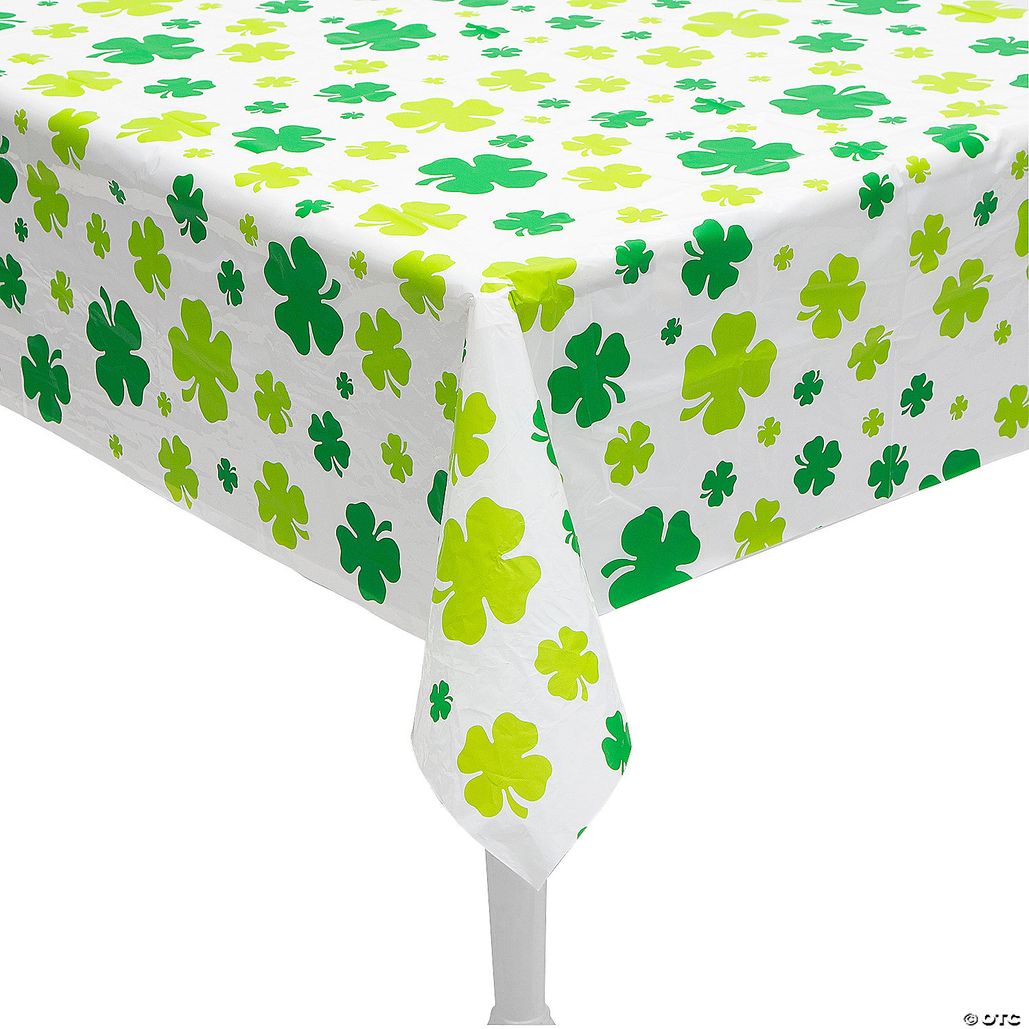 St. Patrick’s Day Shamrock Rectangle Disposable Plastic Tablecloth ...