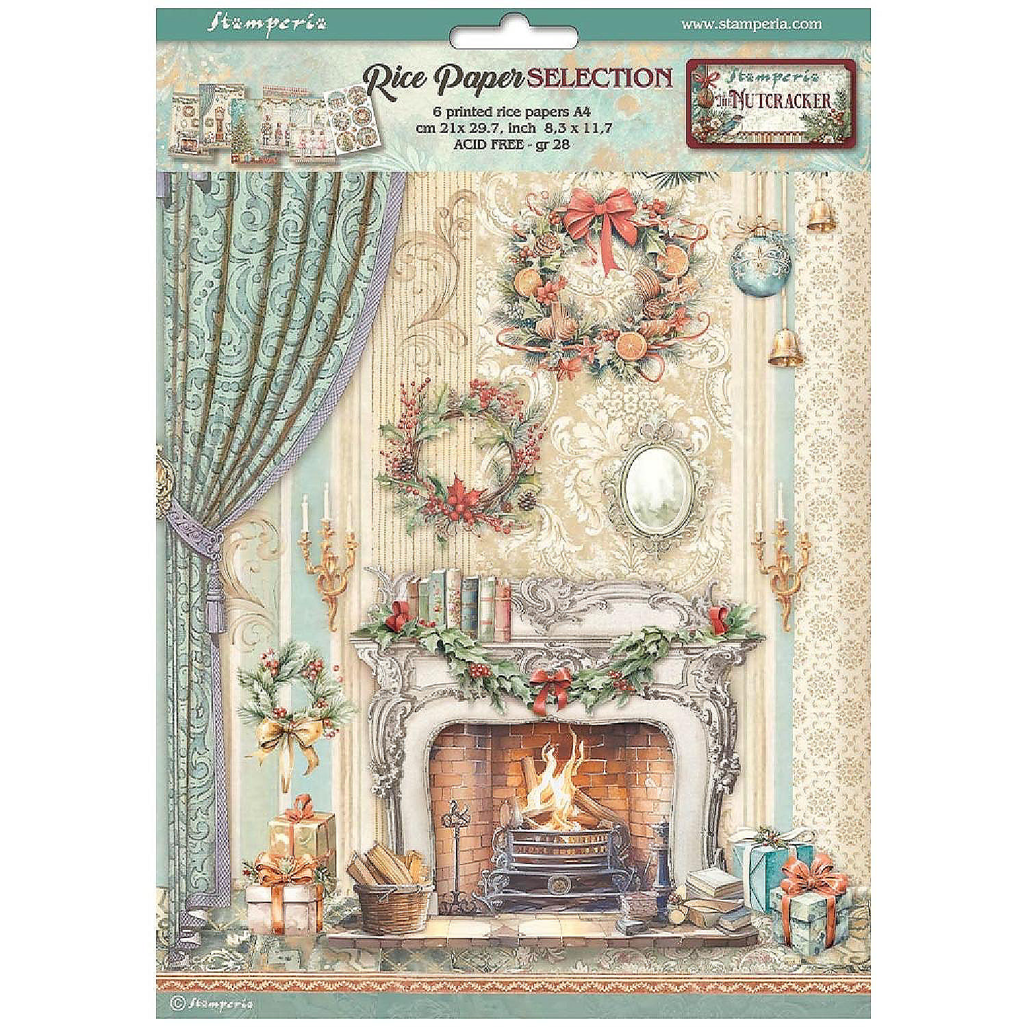 Stamperia Assorted Rice Paper A4 6/Sheets-The Nutcracker | Oriental Trading