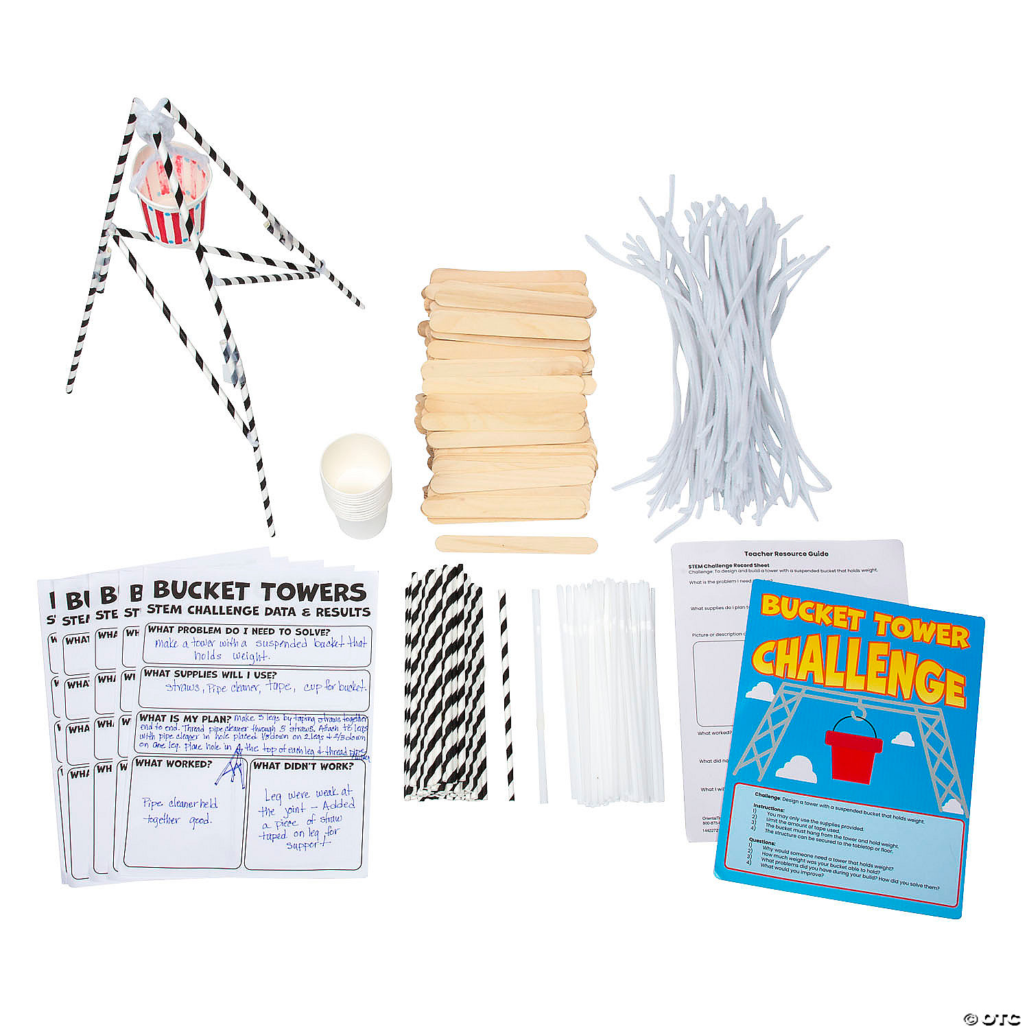 STEM Bucket Towers Challenge Learning Activity Kit | Fun Express