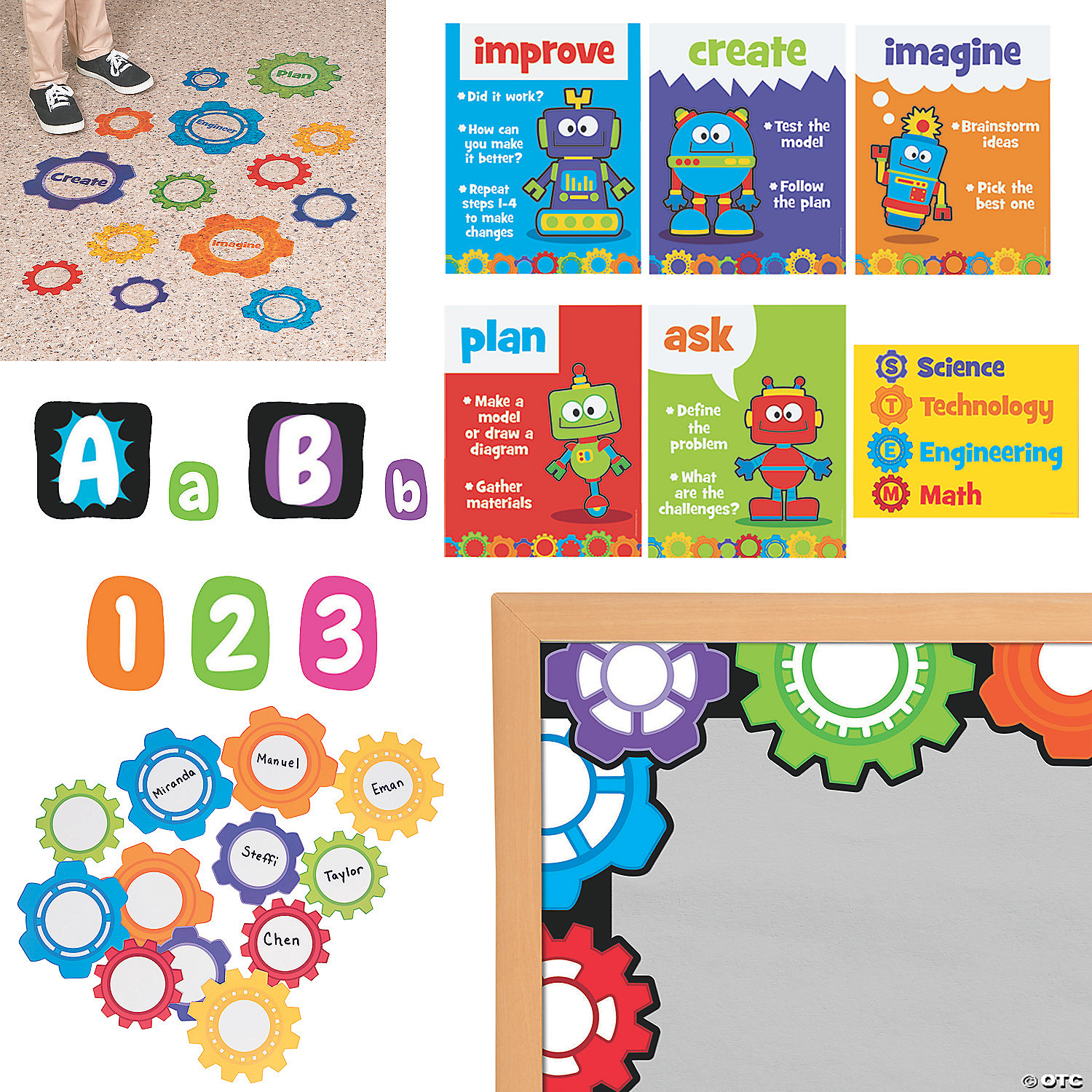 STEM Gear Classroom Decorating Kit - Discontinued