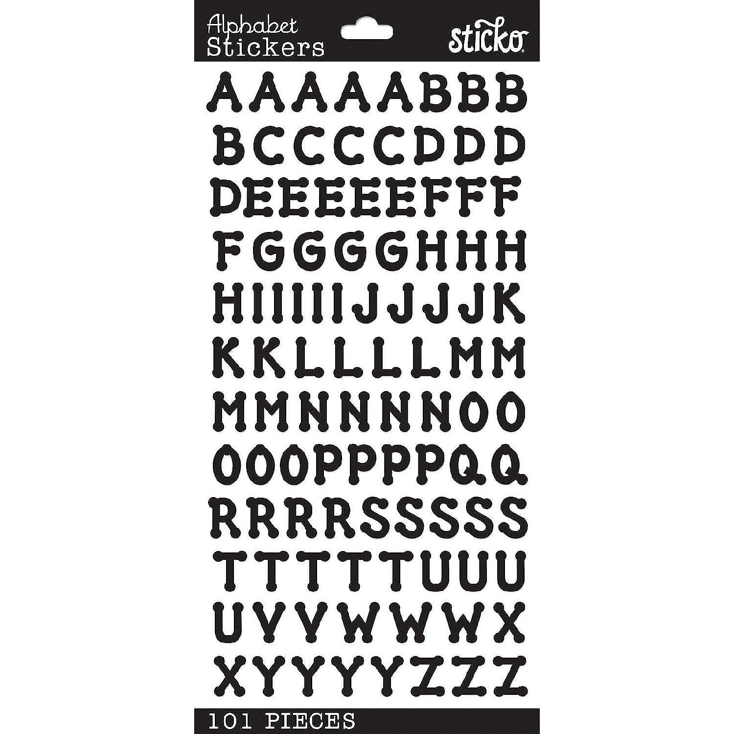 Sticko Alphabet Stickers-Black Dot
