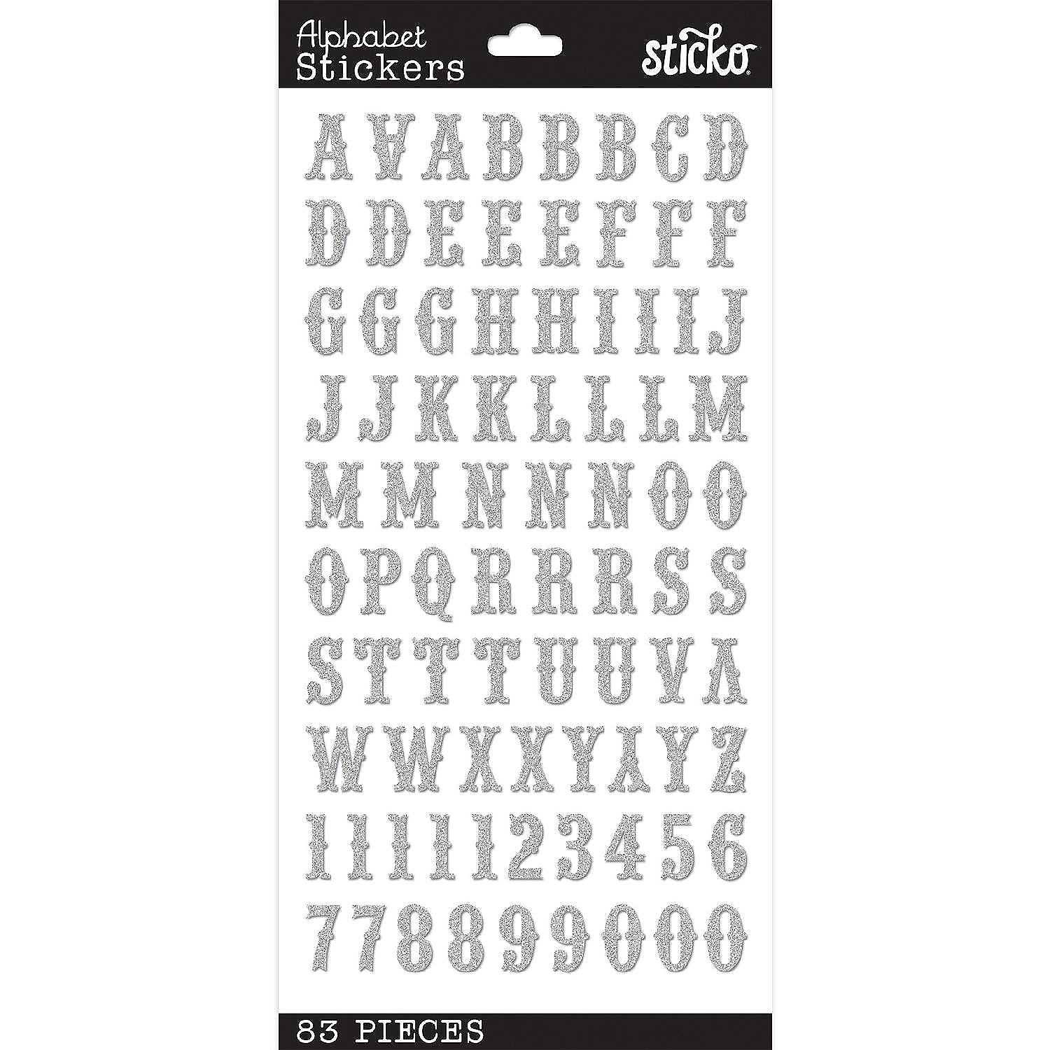 Sticko Alphabet Stickers-Carnival Silver | Oriental Trading