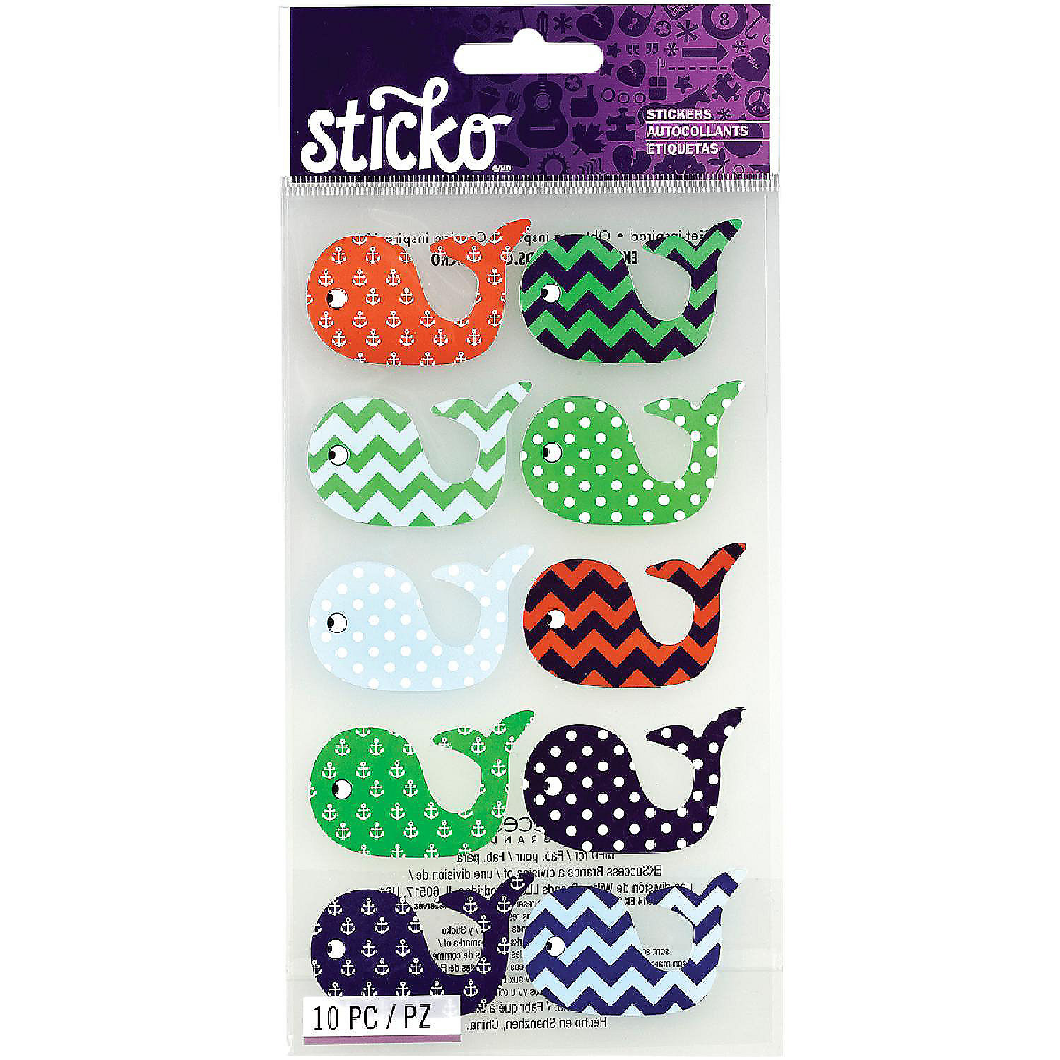 Sticko Stickers-Patterned Whales