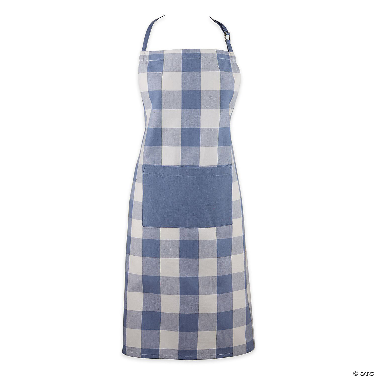 Stonewash Blue Buffalo Check Chef Apron | Oriental Trading