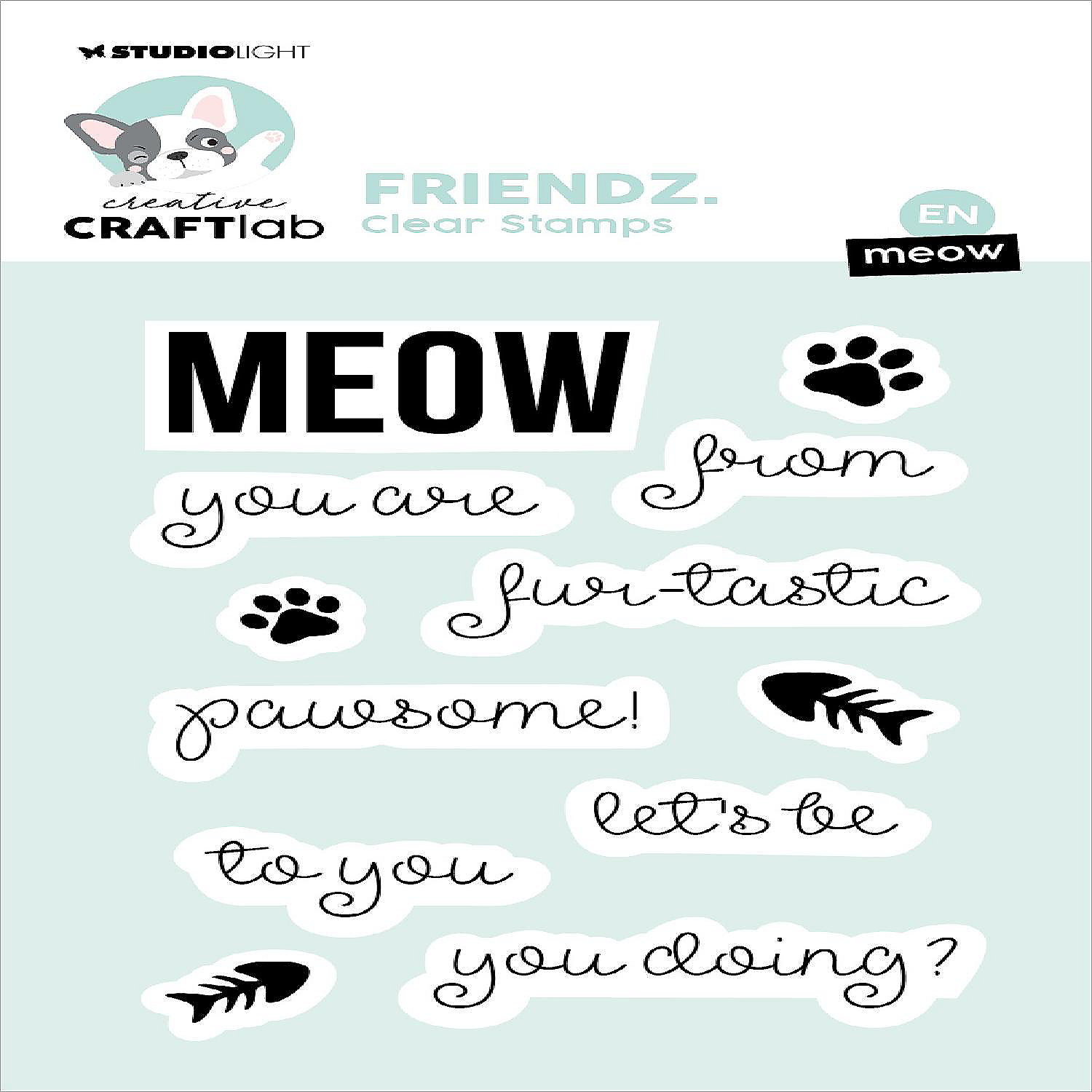 Studio Light Clear Stamp Set-Nr. 562, Meow Friendz | Oriental Trading