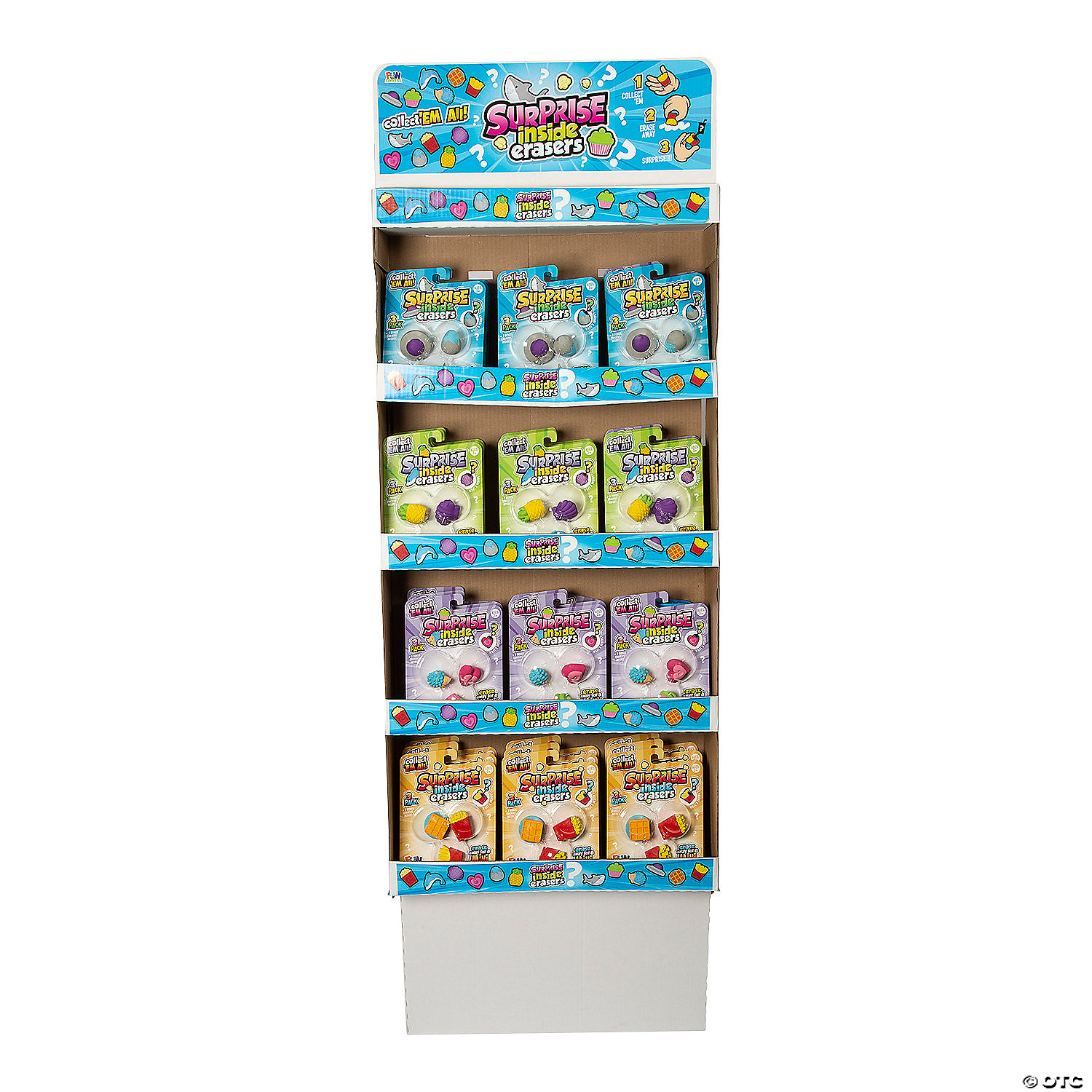 Surprise Inside Erasers Power Panel Display with Erasers - 48 Pc ...
