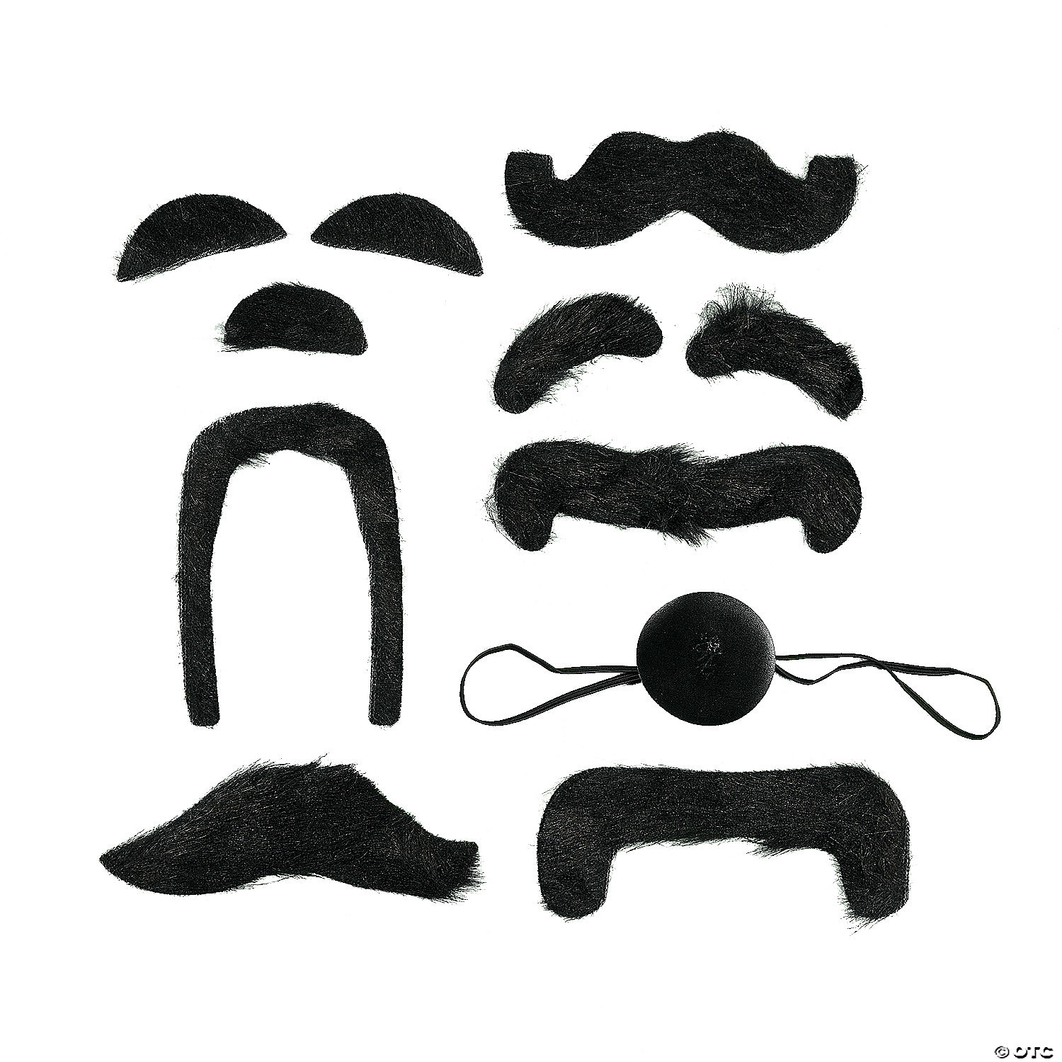 Synthetic Polyester Self-Adhesive Mustache Assortment | Fun Express