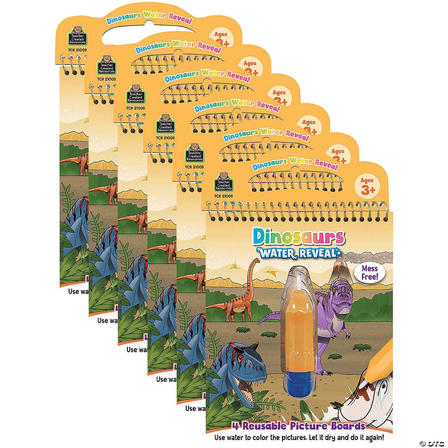 Teacher Created Resources Dinosaurs Water Reveal, 6 Sets | Oriental Trading