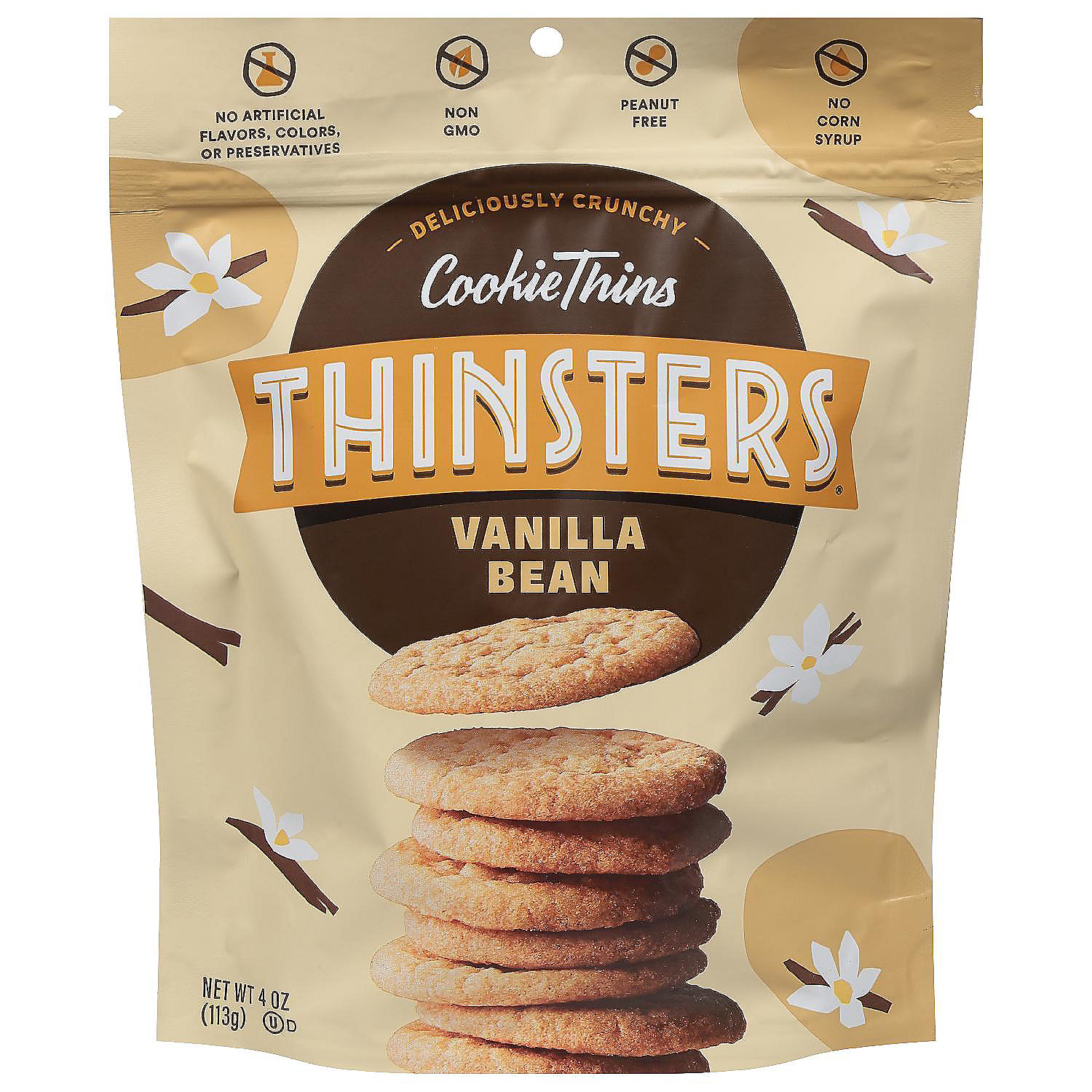 Thinsters Cookie Thin Vanilla Bean 4 oz (Pack of 12) | Oriental Trading