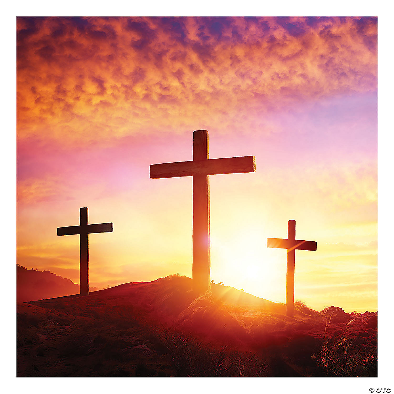 Three Crosses Resurrection Backdrop - Discontinued