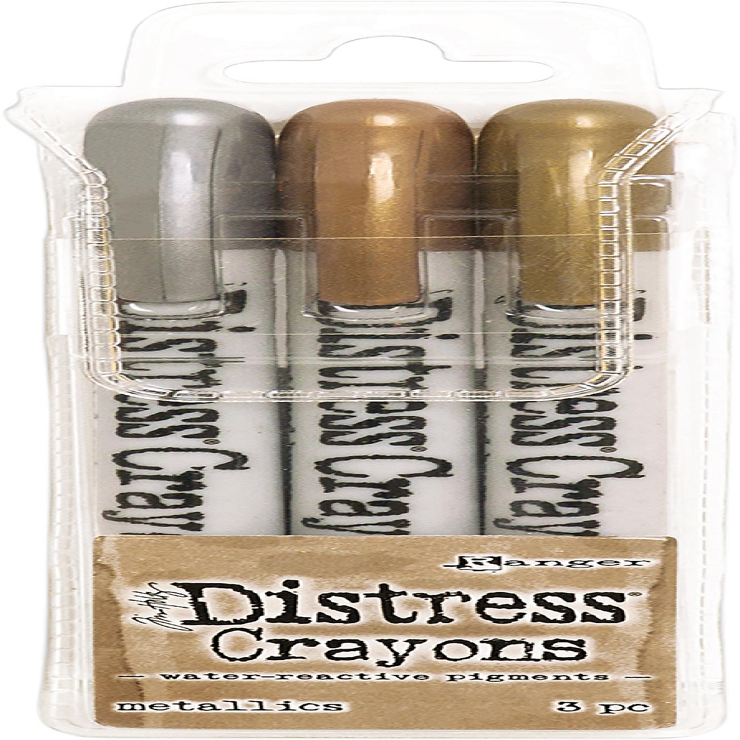 Tim Holtz Distress Crayon Set-Metallics | Oriental Trading