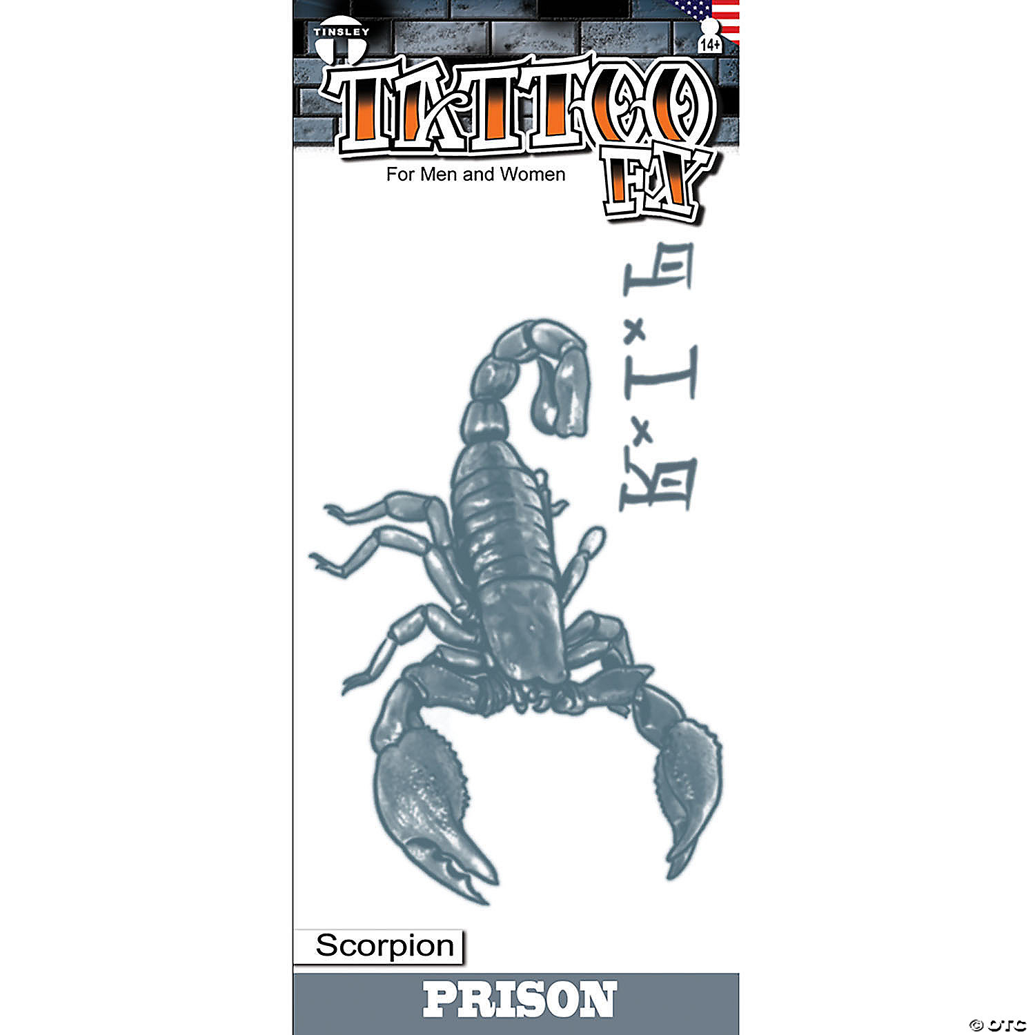 Tinsley Transfers Prison Scorpion Temporary Tattoo | Morris Costumes