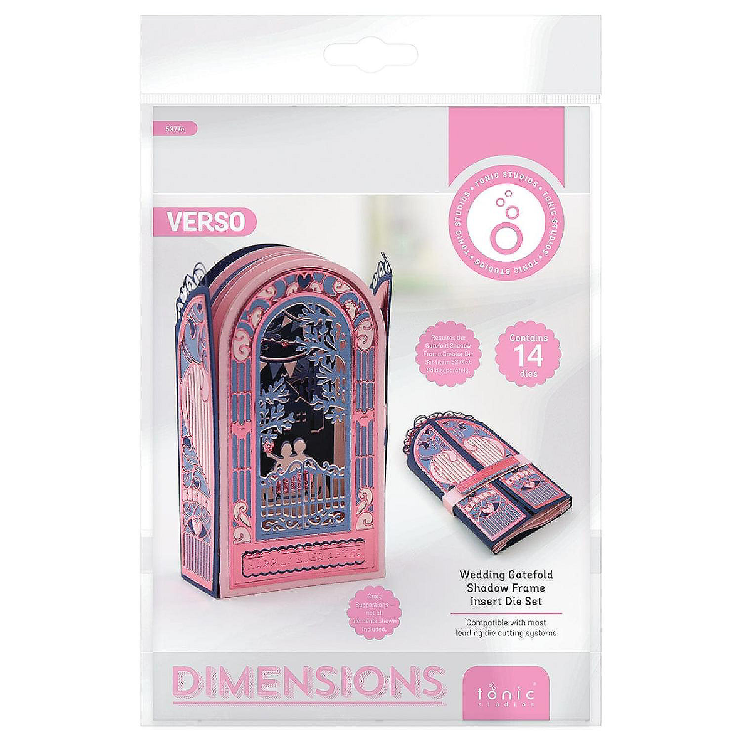 Tonic Studios Die Set-Wedding Gatefold Shadow Frame Inserts