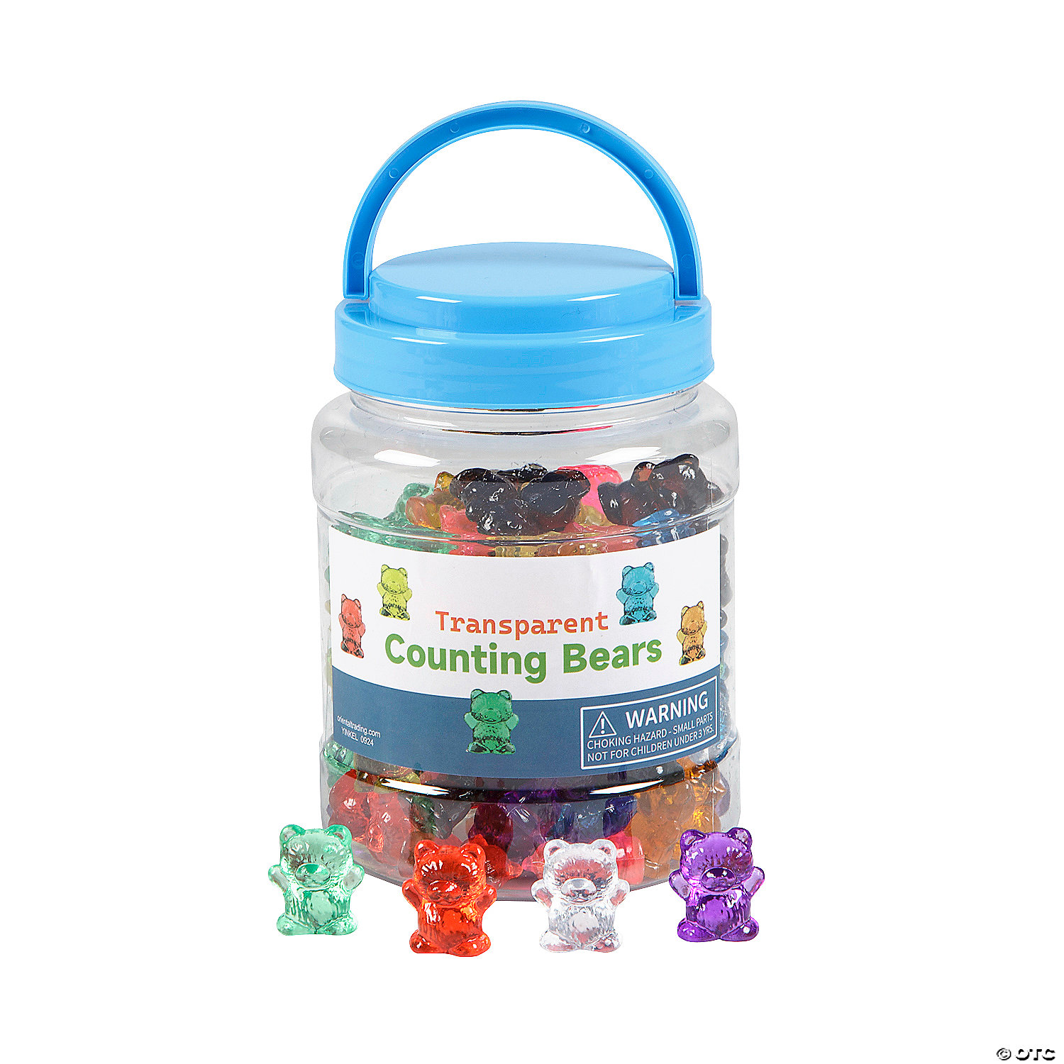 Translucent Rainbow Counting Bears with Storage Jar - 100 Pc ...