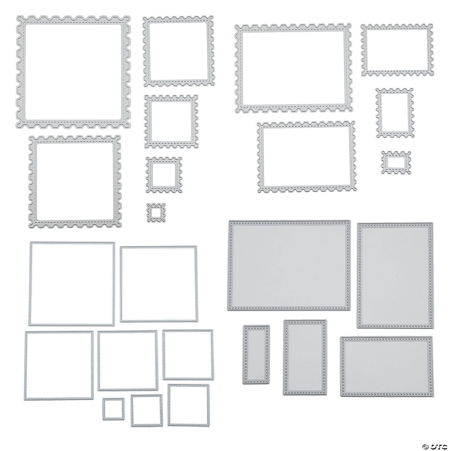 Value Rectangle & Square Cutting Die Assortment - 24 Pc.