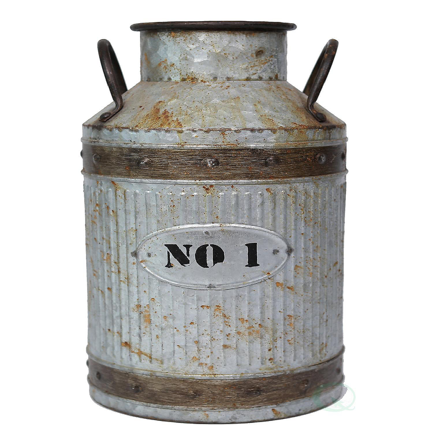 Vintiquewise Galvanized Metal Rustic Milk Can, Large | Oriental Trading
