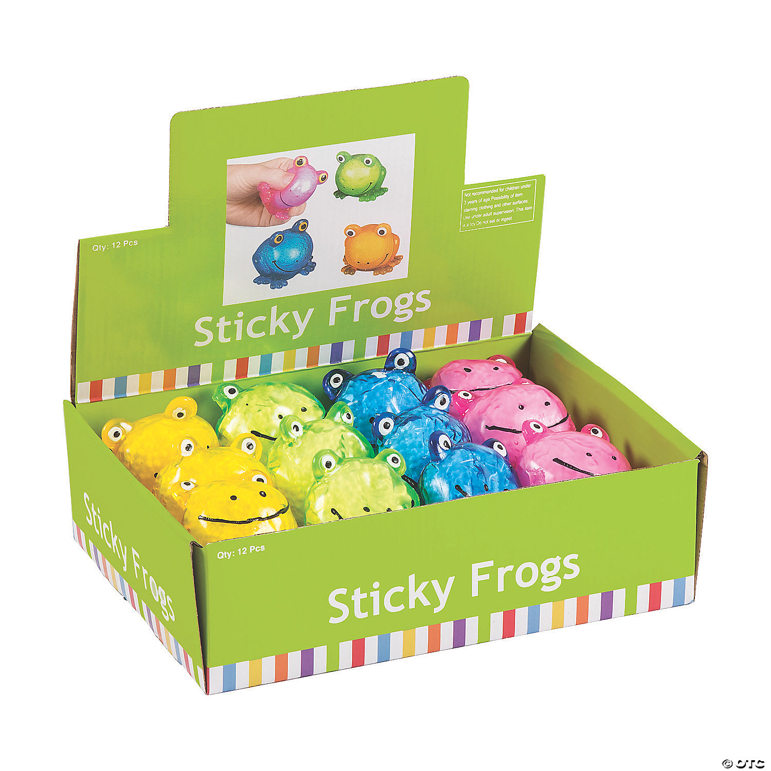 Vinyl Squeezable Sticky Frogs